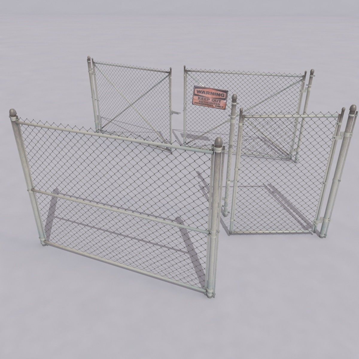 3D model Chain link metal fence VR / AR / low-poly | CGTrader