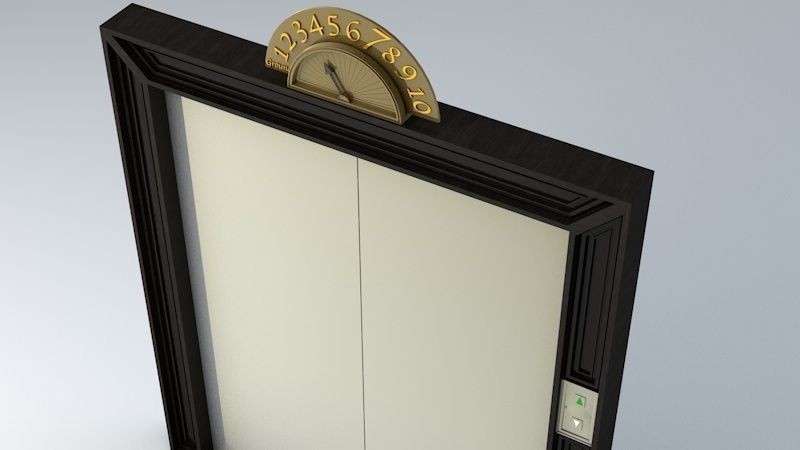 3D model Fancy Elevator Door VR / AR / low-poly animated | CGTrader