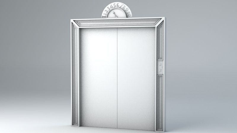 3D model Fancy Elevator Door VR / AR / low-poly animated | CGTrader