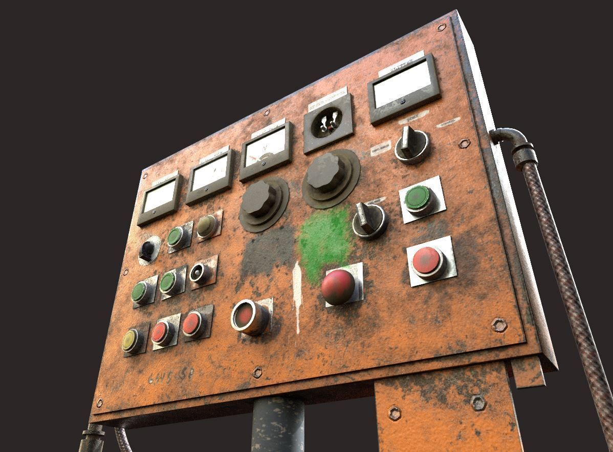 Old Control Panel 3D model | CGTrader