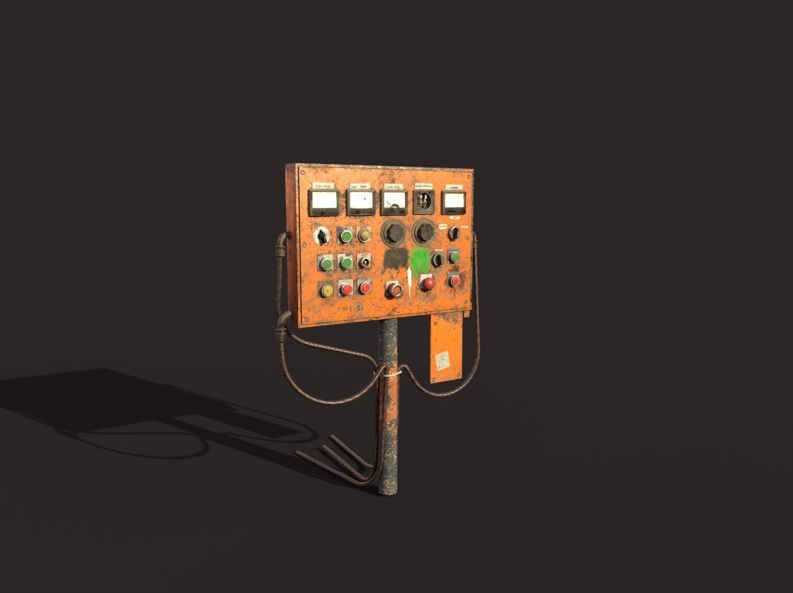 Old Control Panel 3D model | CGTrader