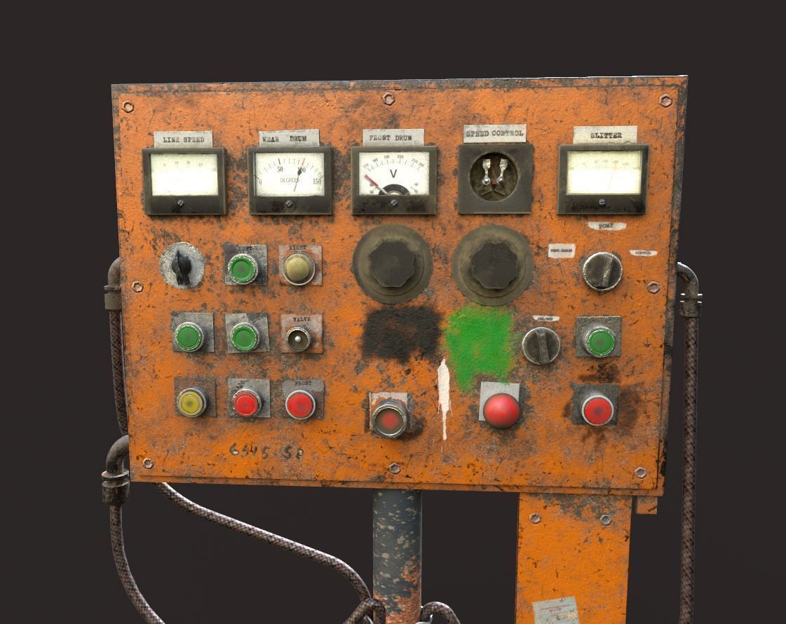 Old Control Panel 3D model | CGTrader