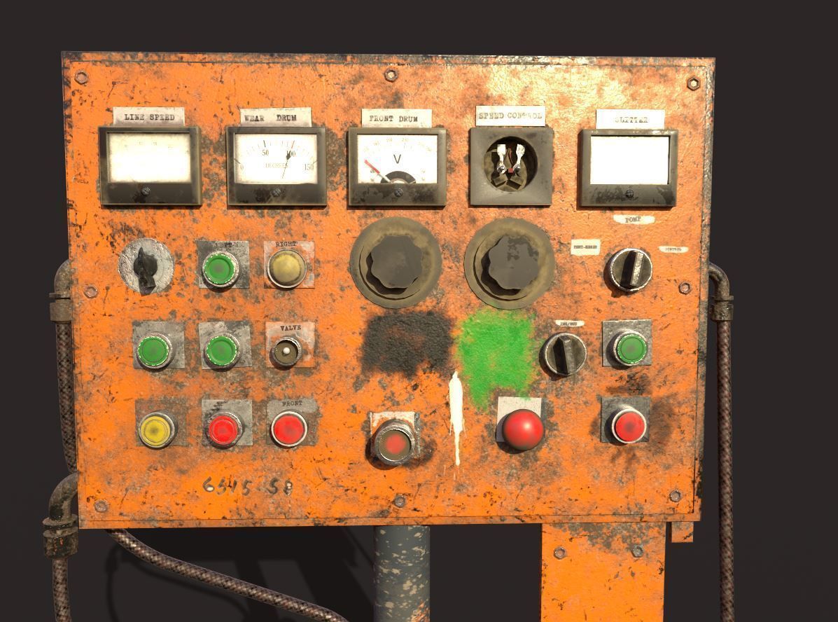 Old Control Panel 3D model | CGTrader