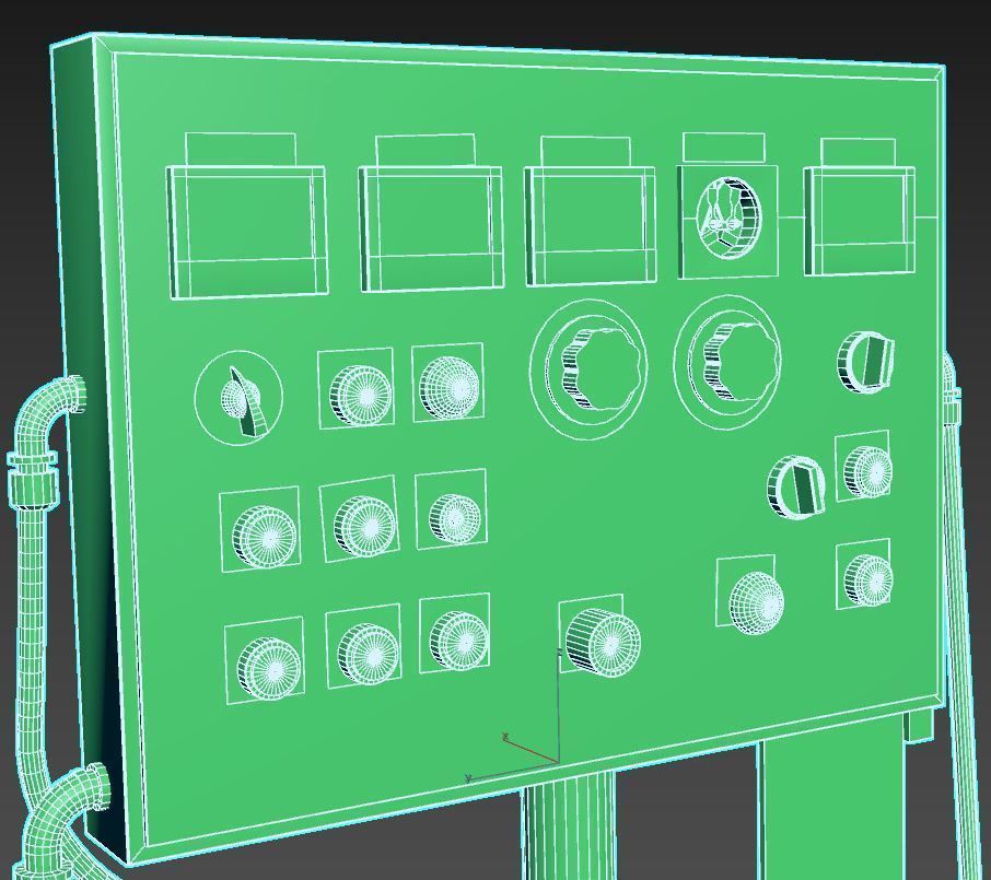 Old Control Panel 3D model | CGTrader