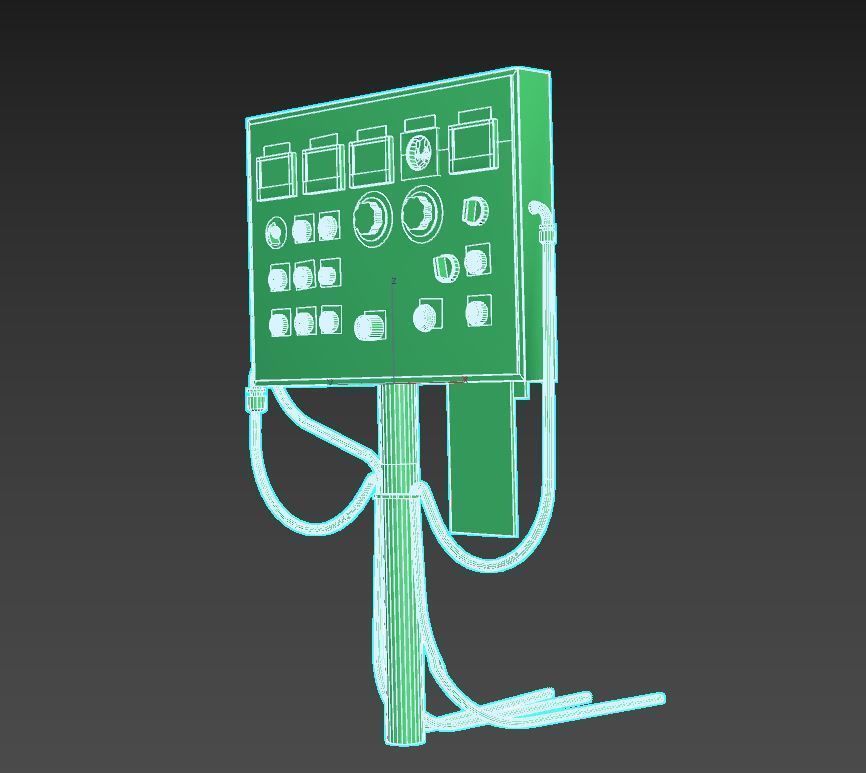 Old Control Panel 3D model | CGTrader