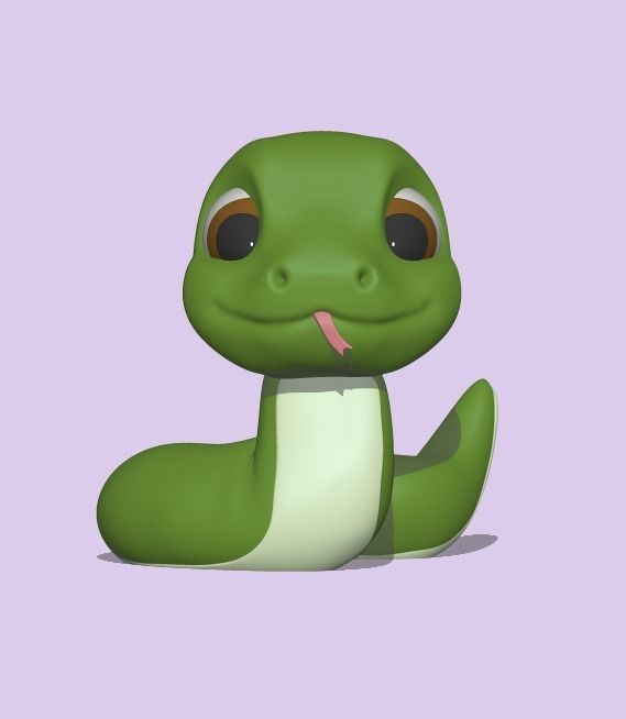 Cute Snake 3D model 3D printable | CGTrader