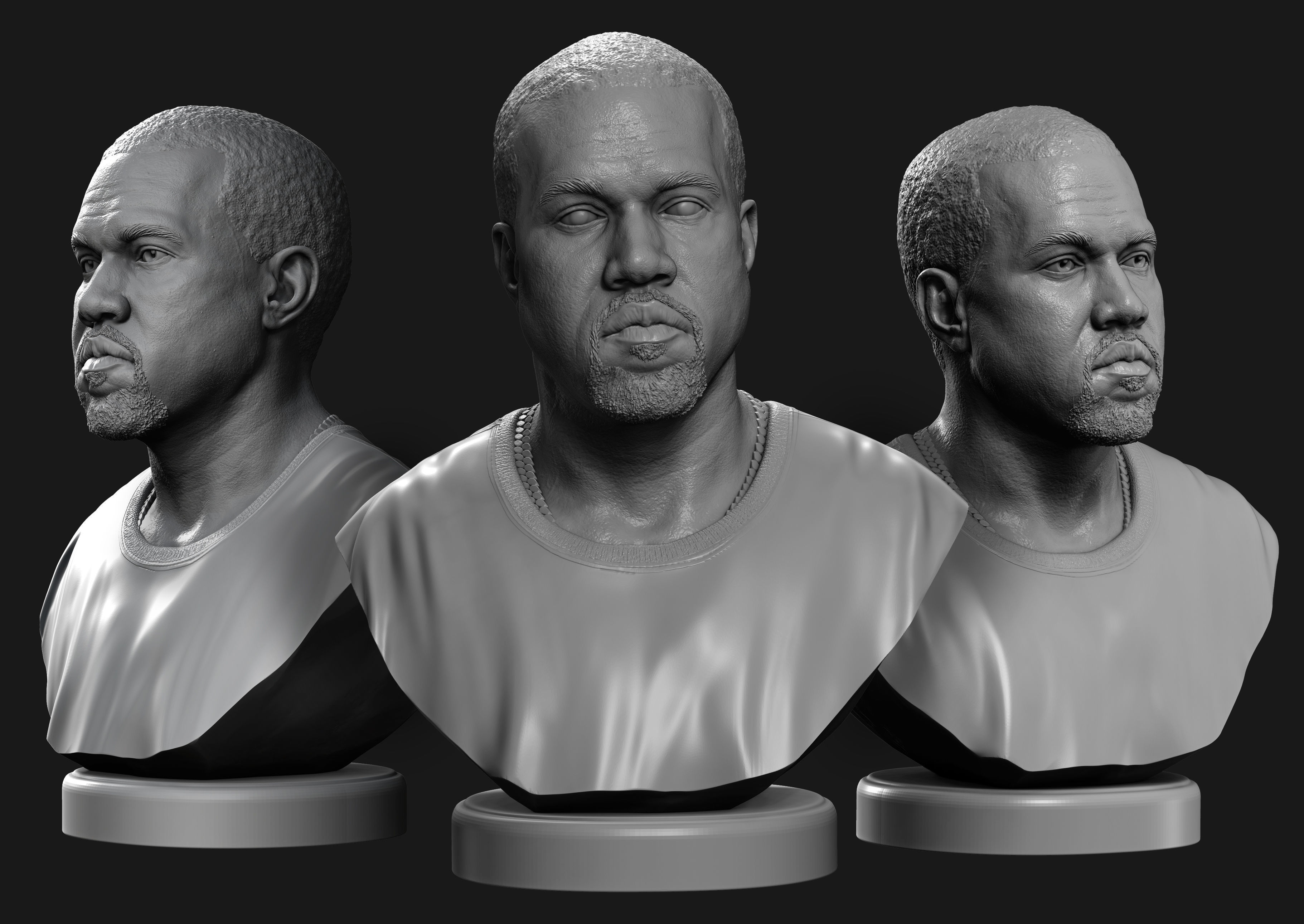 Kanye West 3D model 3D printable | CGTrader
