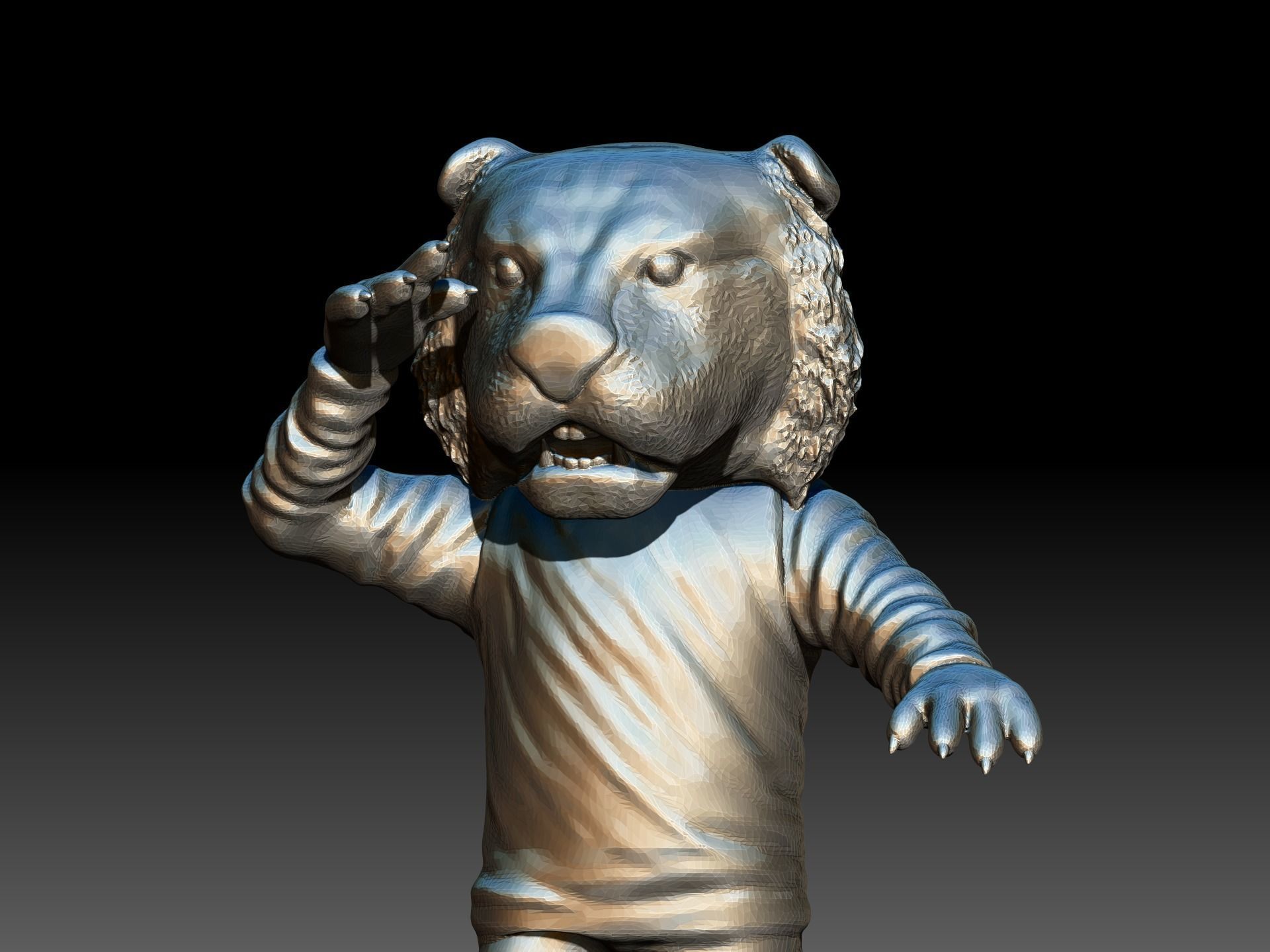 LSU Tiger 3D model 3D printable | CGTrader