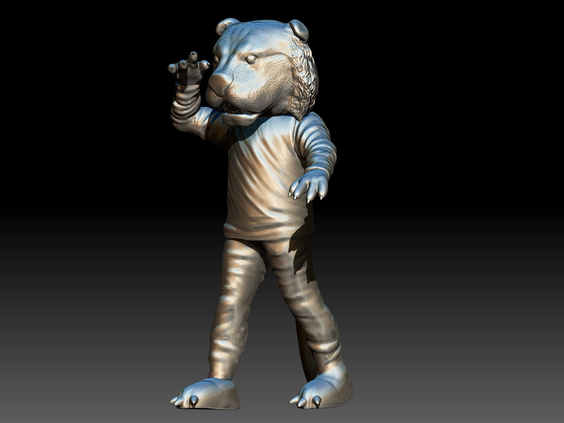 LSU Tiger 3D model 3D printable | CGTrader