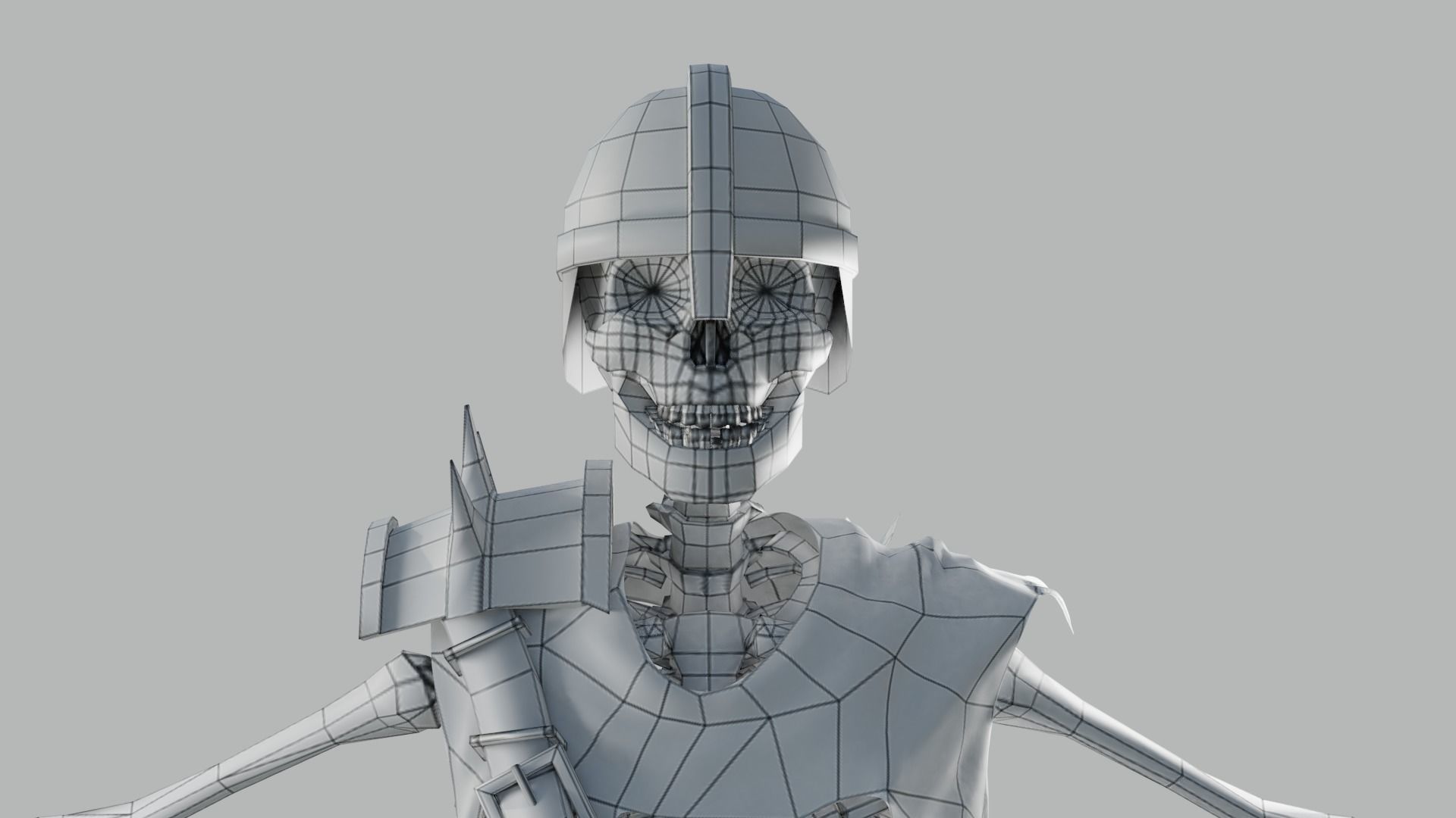 3D model Skeleton Warrior VR / AR / low-poly rigged animated | CGTrader