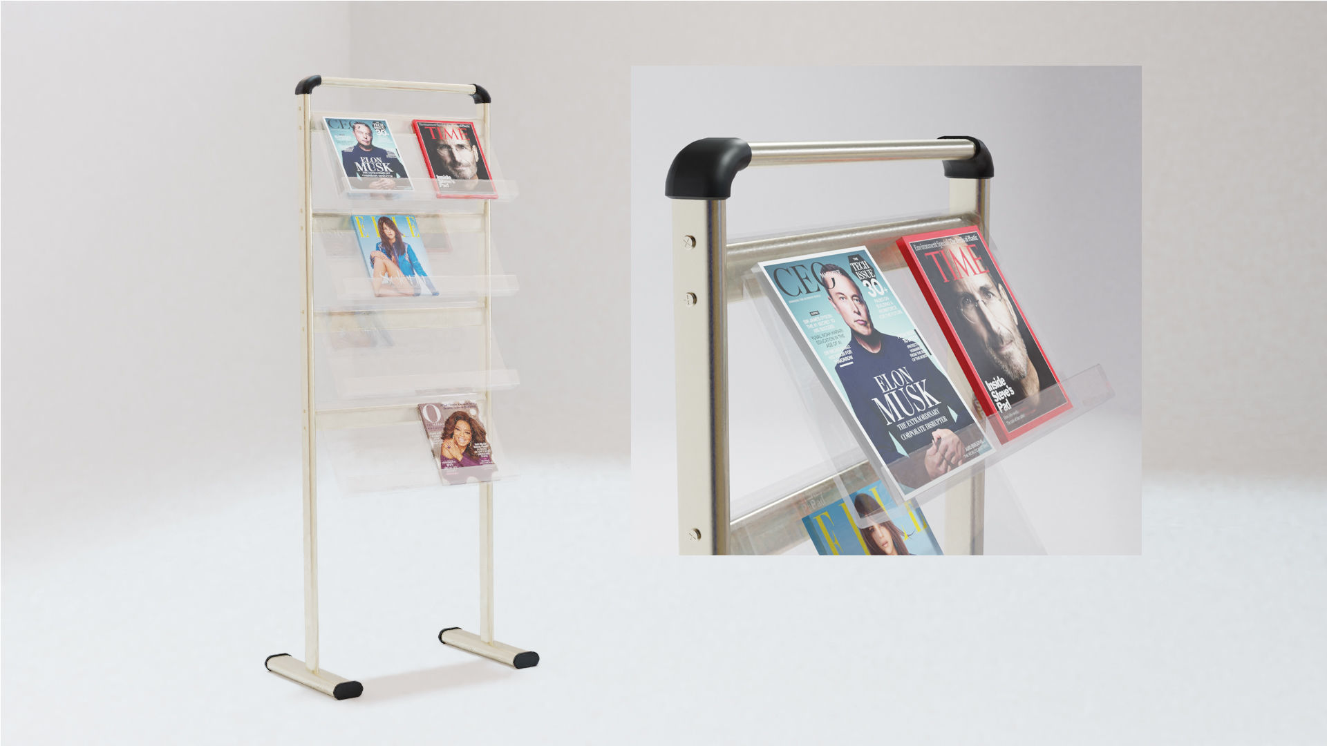 3D model A4 Handout Flyer Magazine Brochure stand holder VR / AR / low ...