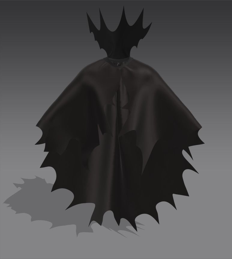 Vampire Bat Cape 3D model | CGTrader