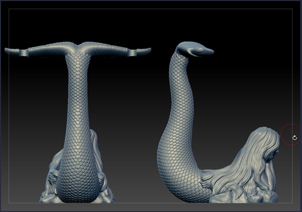 Lovely Mermaid 3D model 3D printable | CGTrader