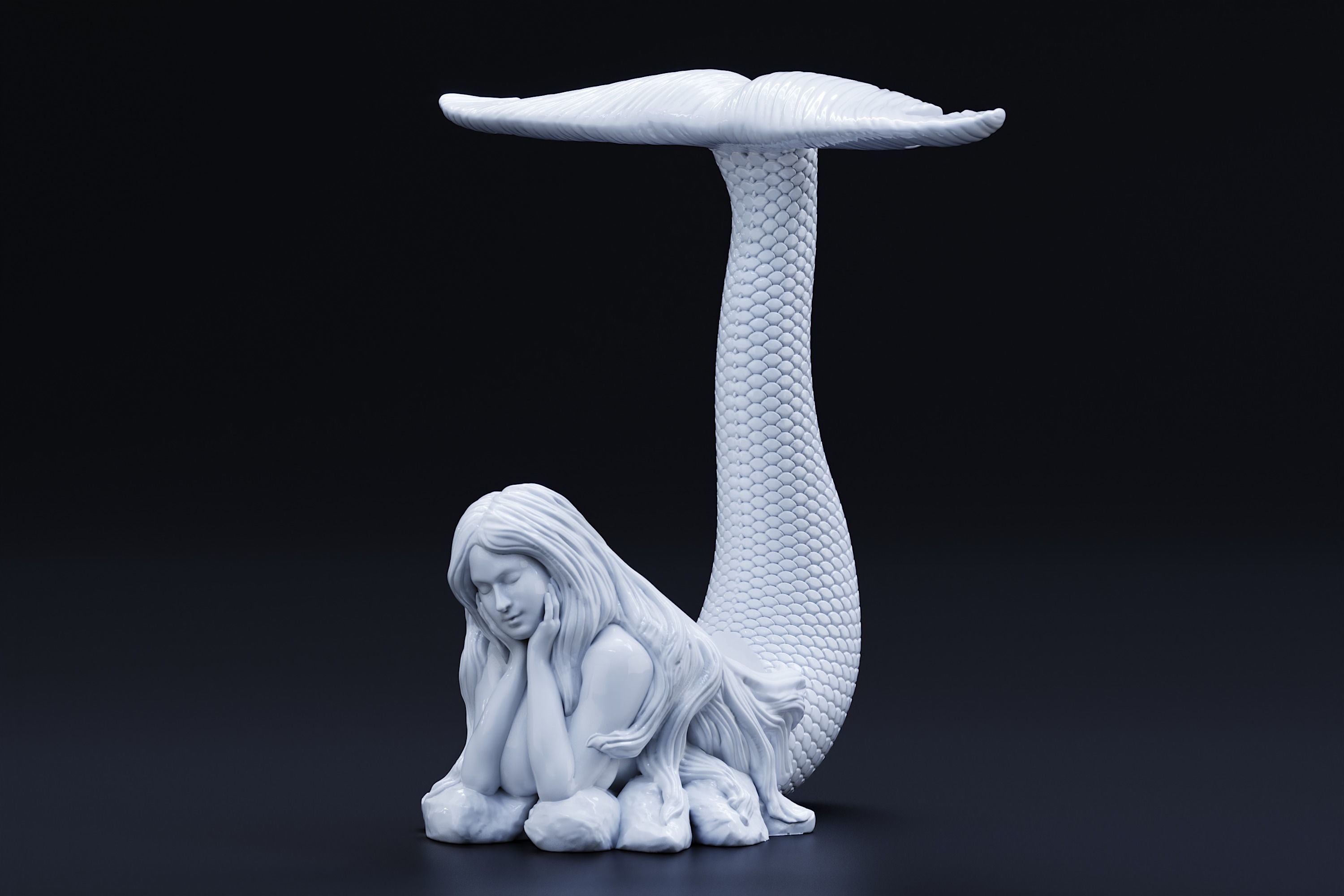Lovely Mermaid 3D model 3D printable | CGTrader