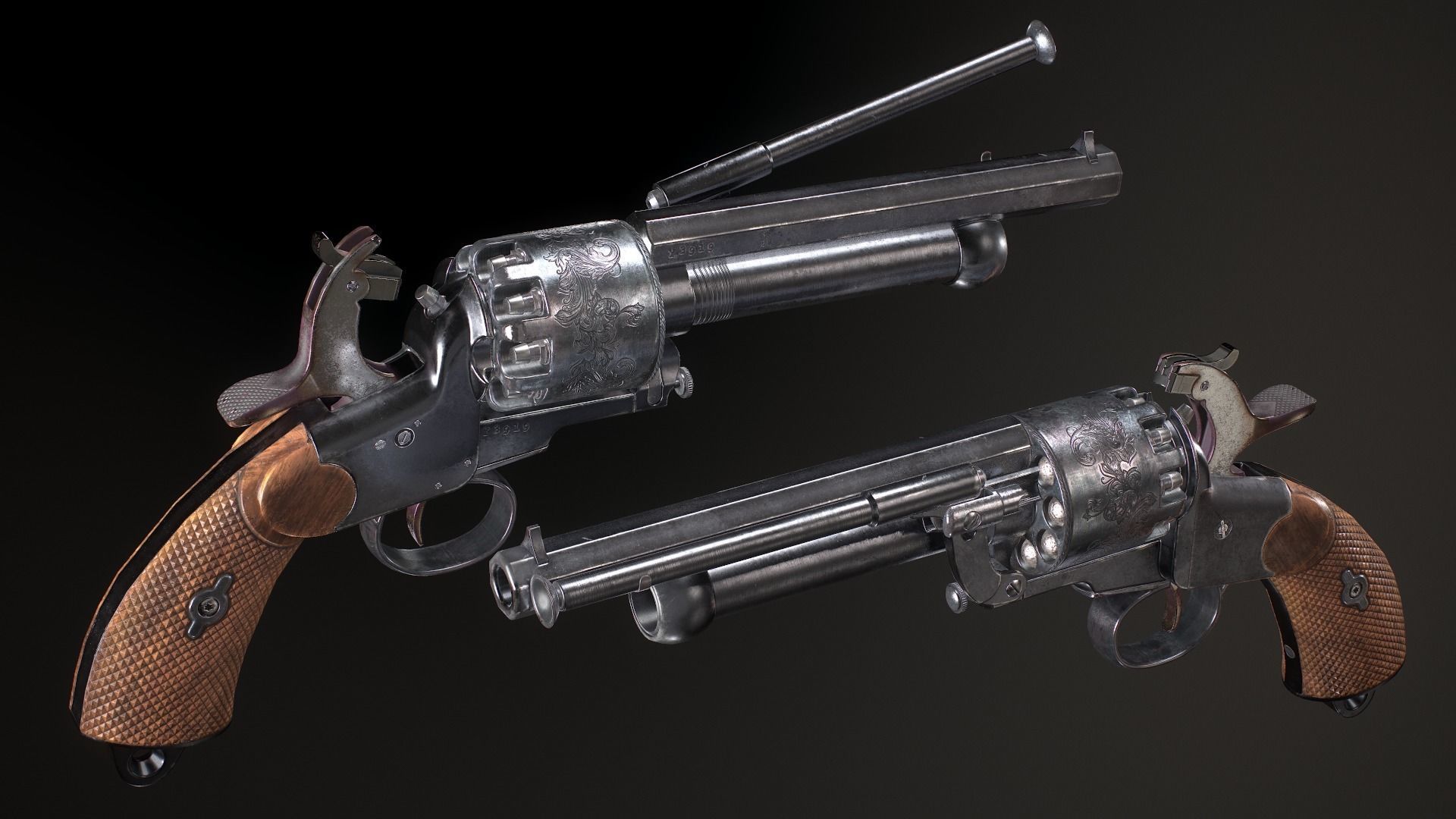 3D model LeMat Revolver VR / AR / low-poly | CGTrader