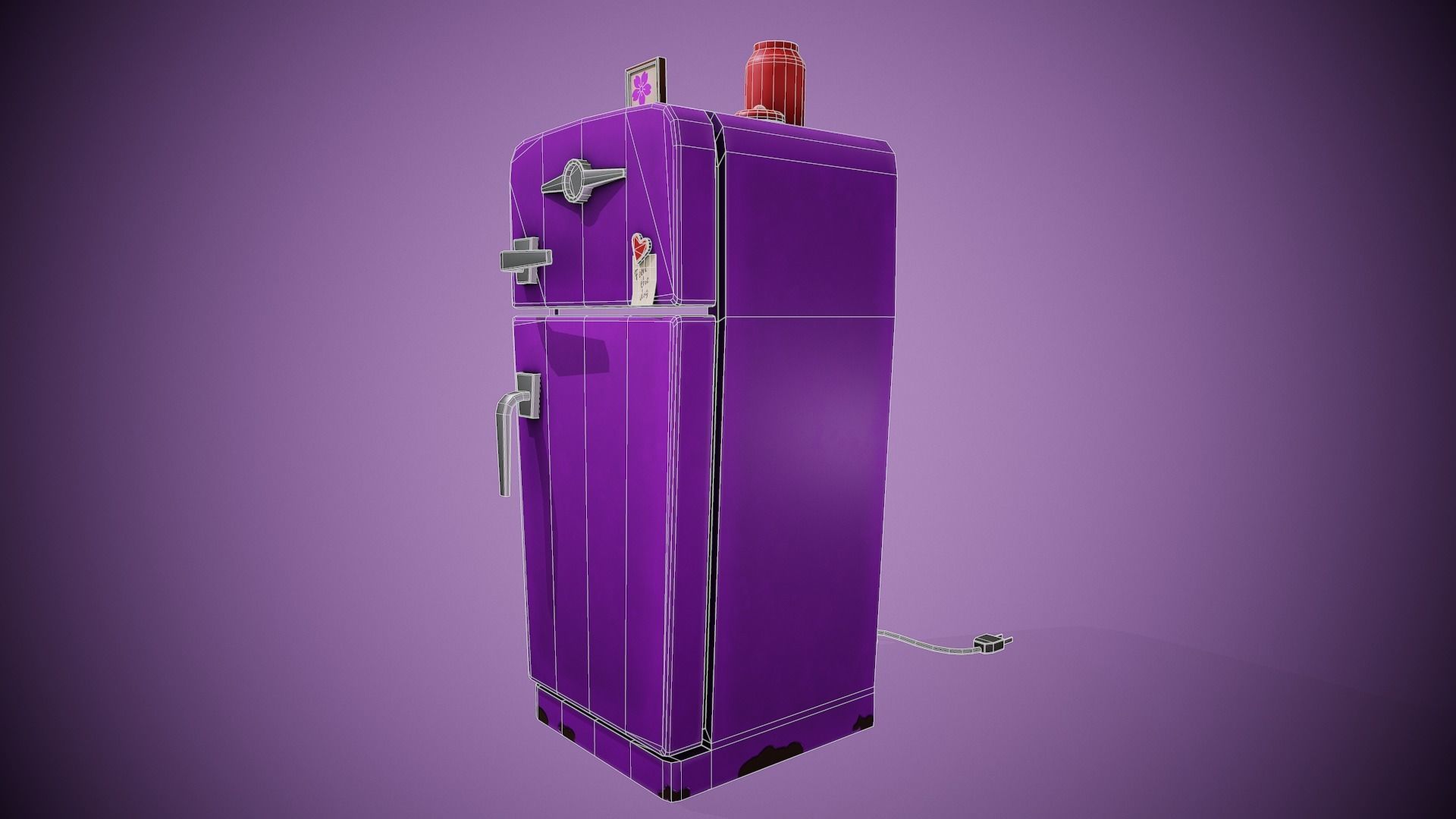 3D model Stylized Fridge - Tutorial Included VR / AR / low-poly | CGTrader