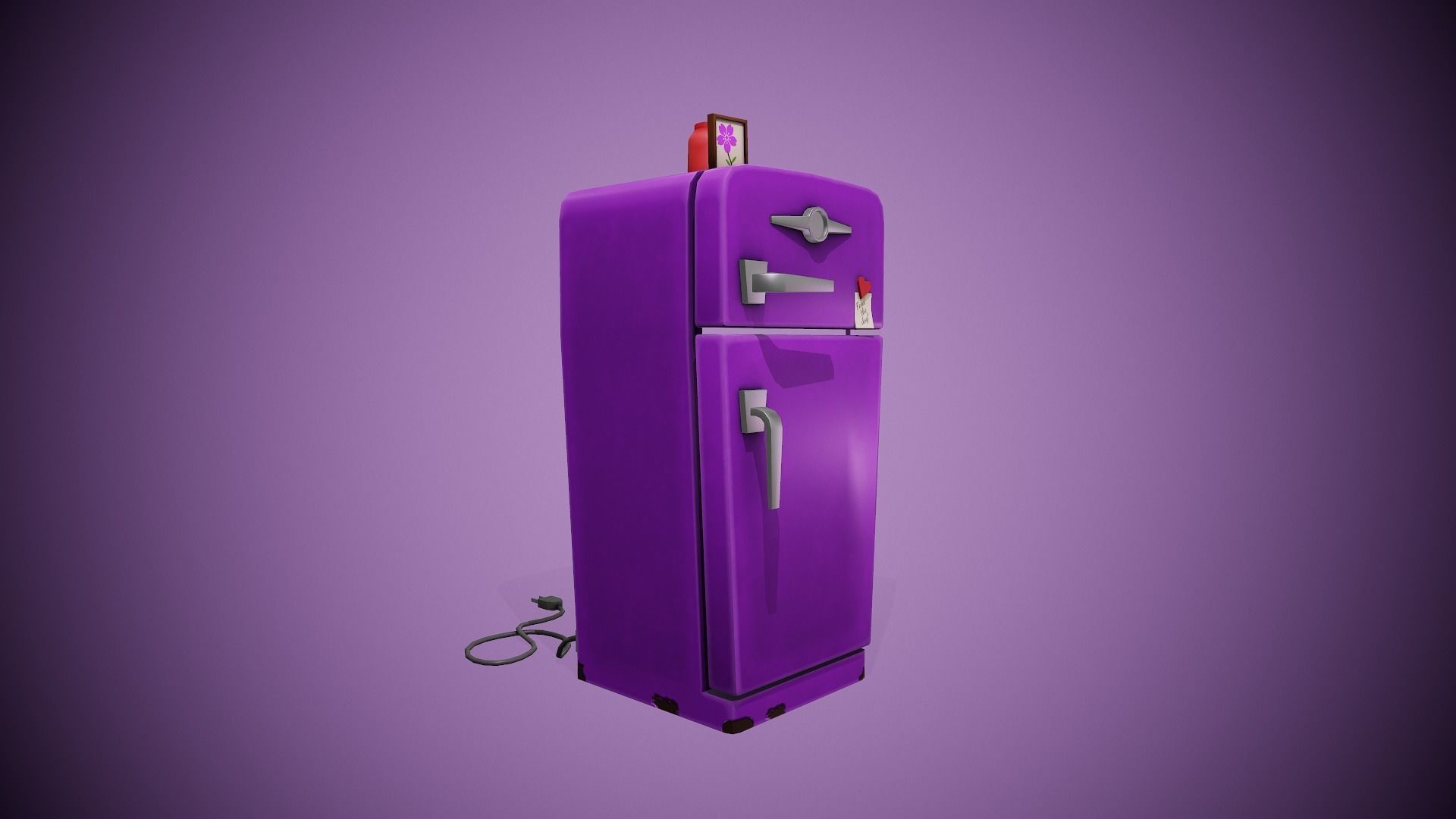3D model Stylized Fridge - Tutorial Included VR / AR / low-poly | CGTrader