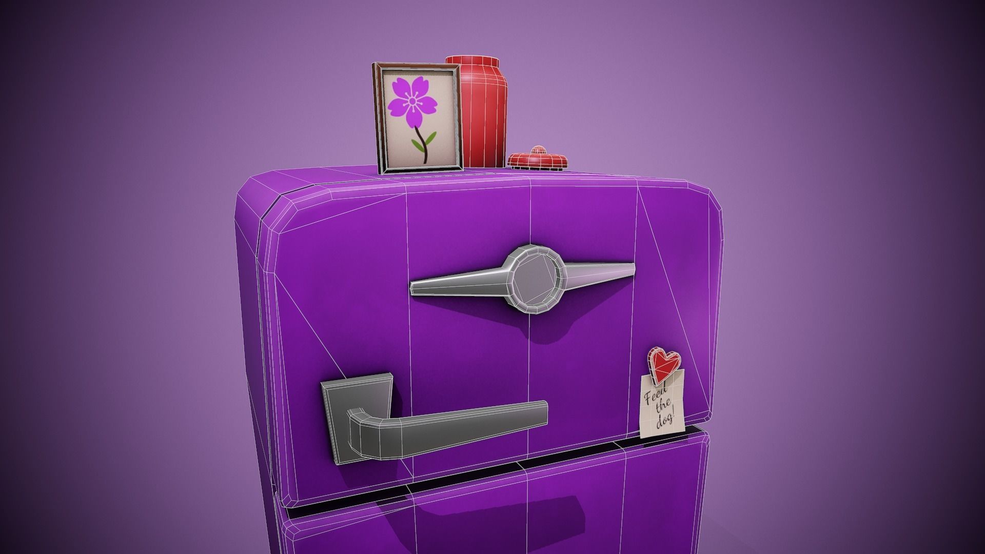 3D model Stylized Fridge - Tutorial Included VR / AR / low-poly | CGTrader