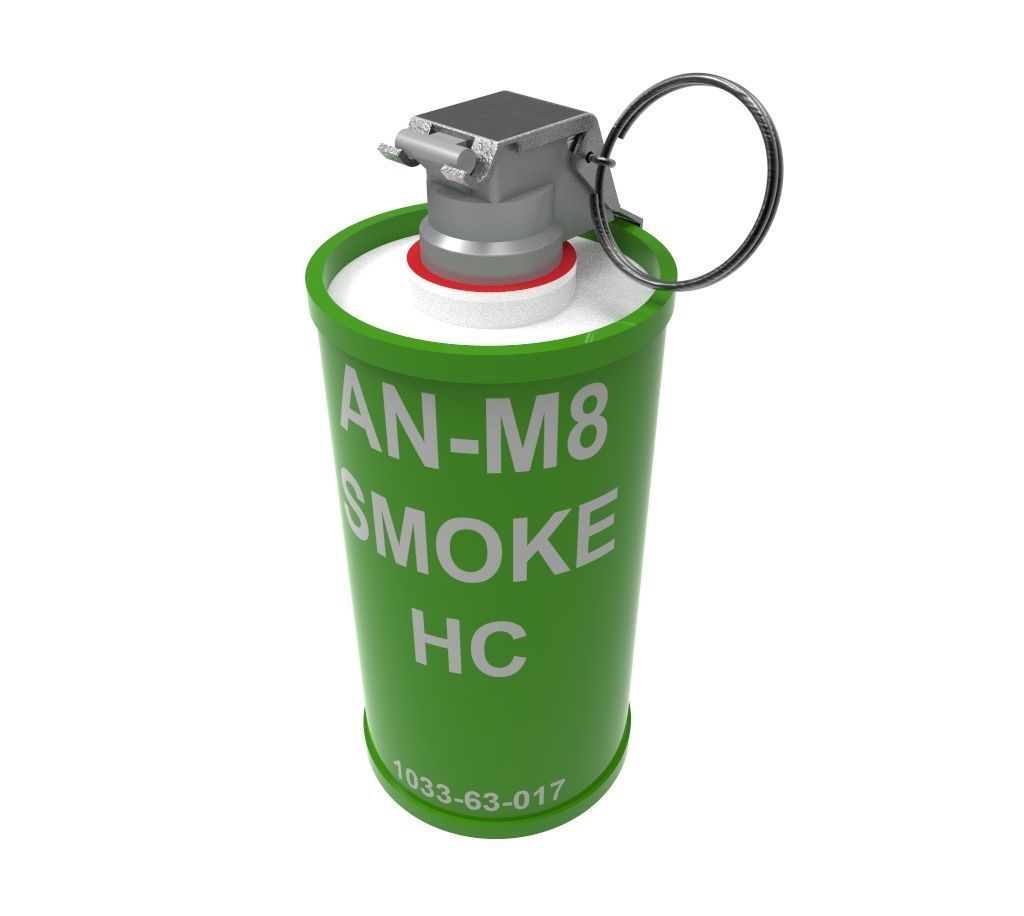 AN-M8-HC SMOKE GRENADE 3D model 3D printable | CGTrader