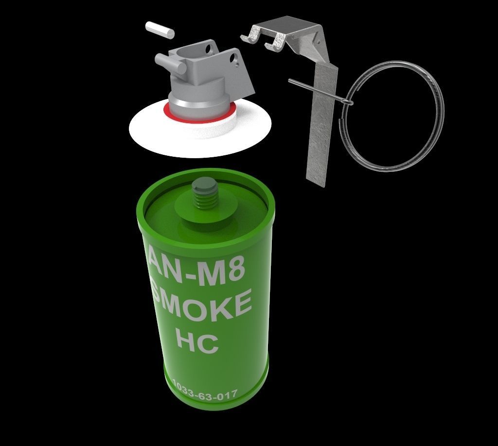 AN-M8-HC SMOKE GRENADE 3D model 3D printable | CGTrader