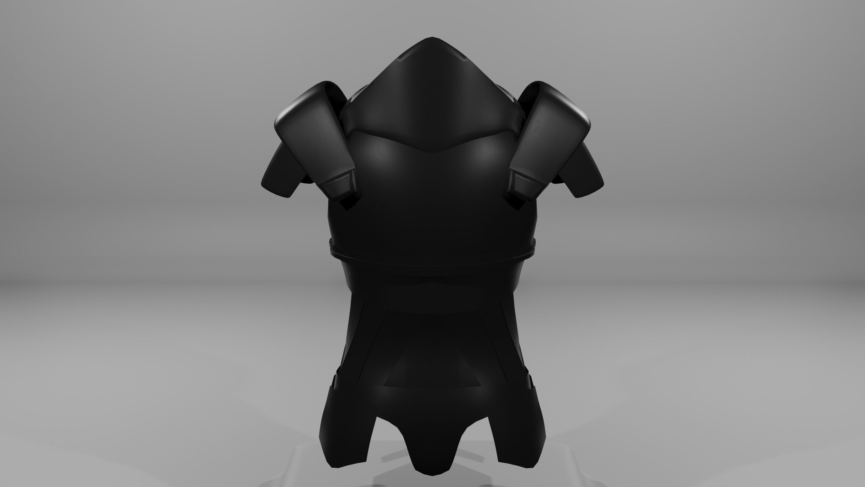 3D model Sci-fi battle spacesuit armor - black VR / AR / low-poly ...