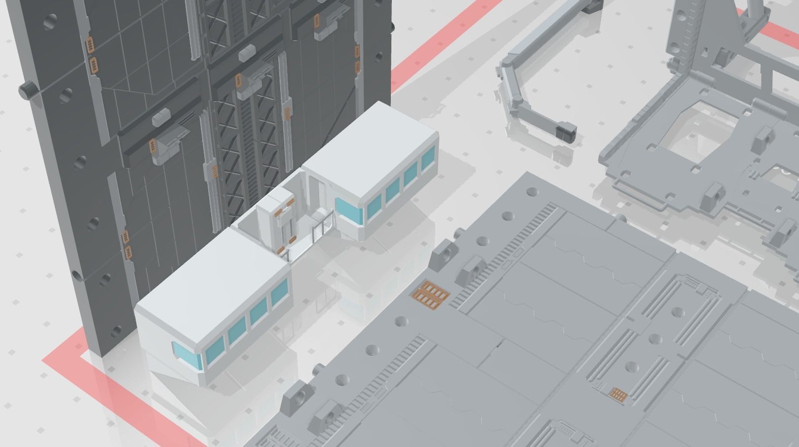 -MHB04F- Mecha Hangar Bay 04 Hangar Fixture 3D model 3D printable ...