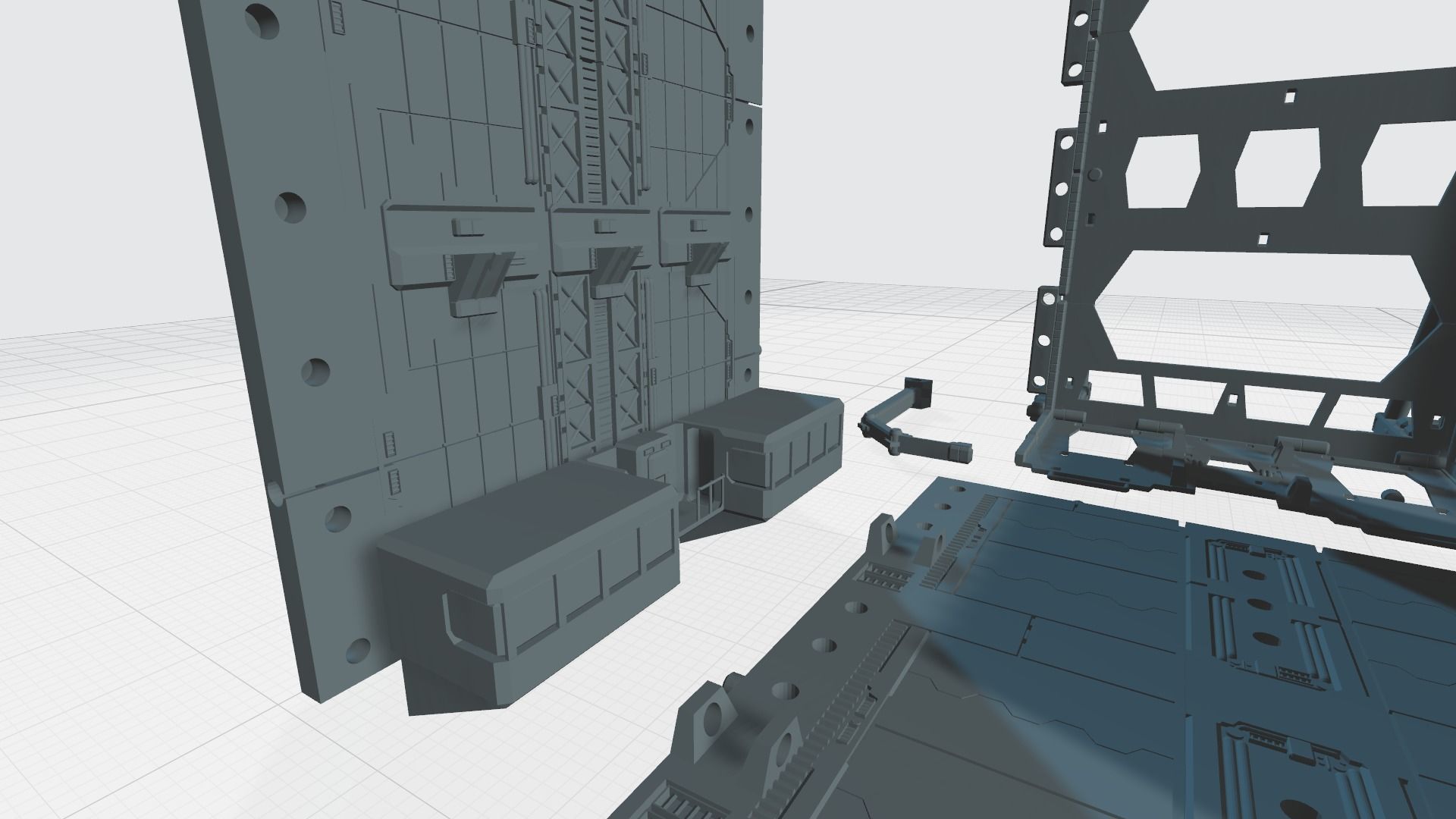 -MHB04F- Mecha Hangar Bay 04 Hangar Fixture 3D model 3D printable ...