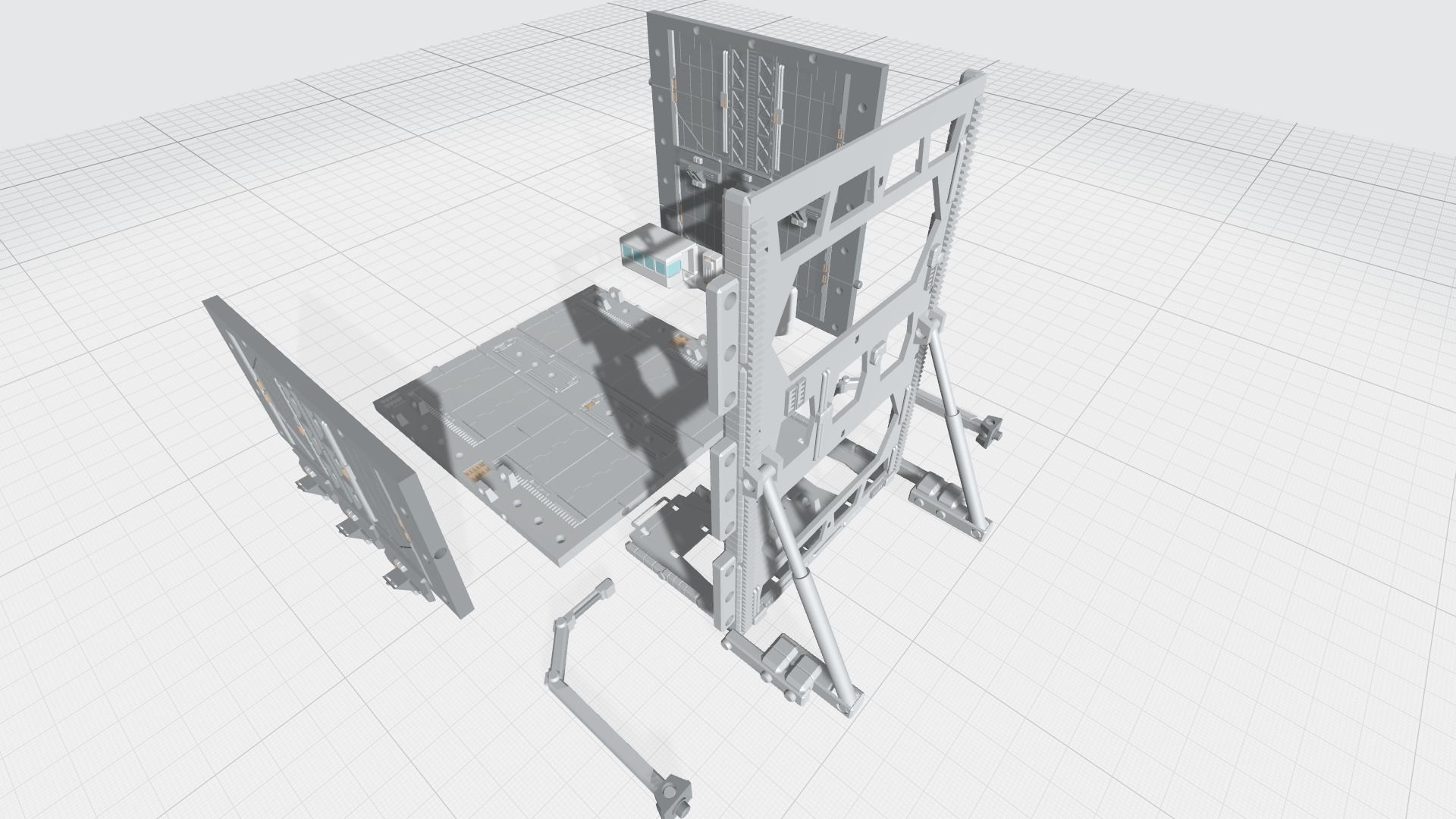-MHB04F- Mecha Hangar Bay 04 Hangar Fixture 3D model 3D printable ...