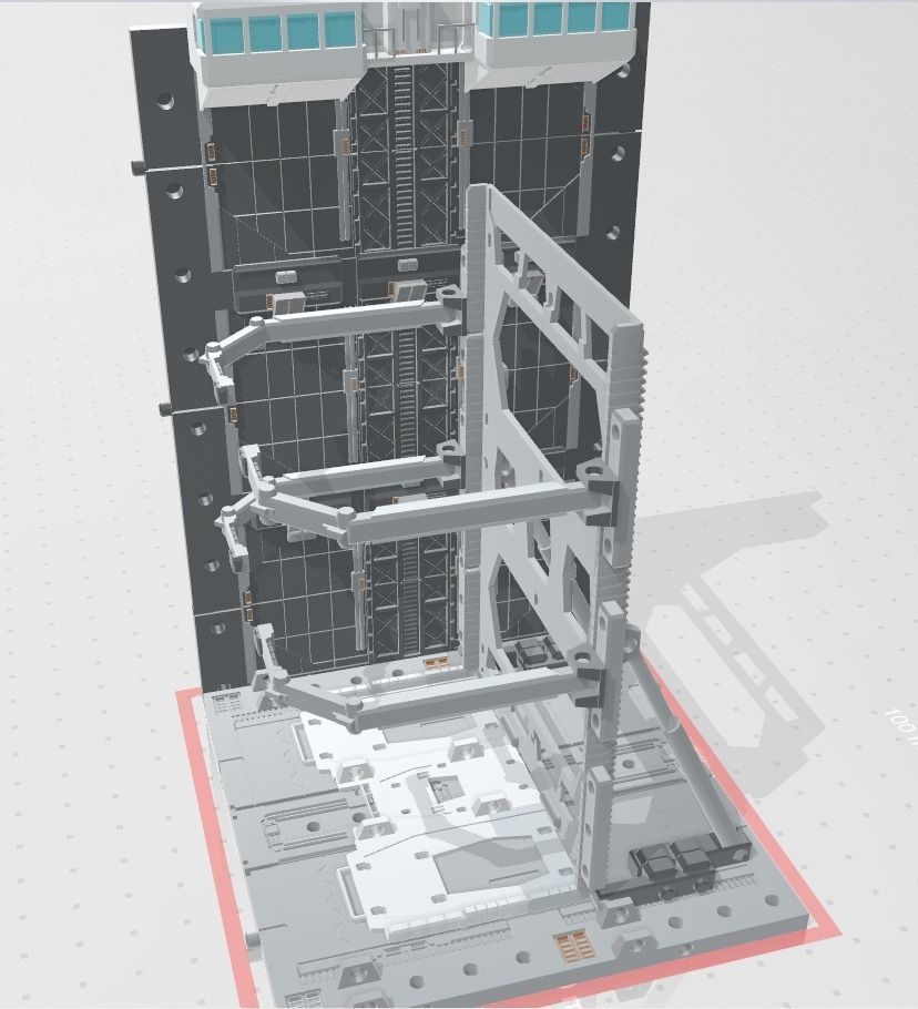 -MHB04F- Mecha Hangar Bay 04 Hangar Fixture 3D model 3D printable ...