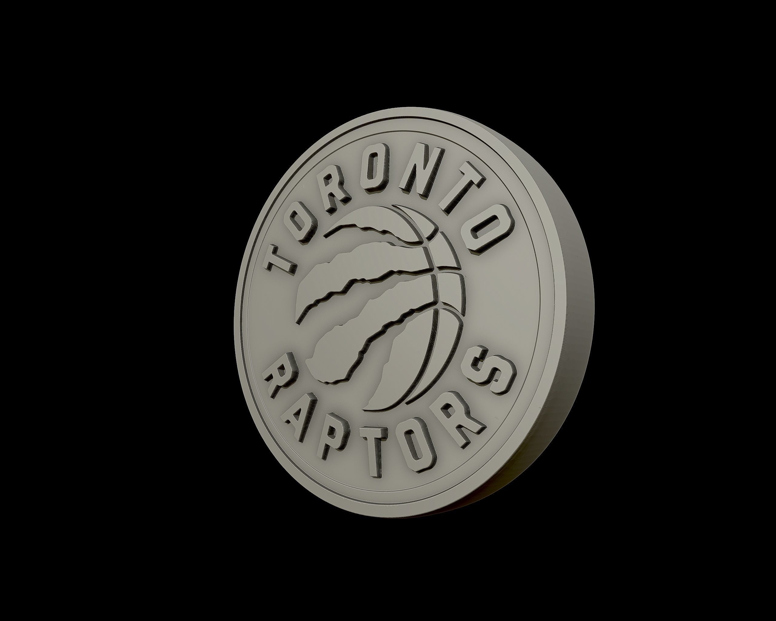 Toronto Raptors logo relief 3D model 3D printable | CGTrader