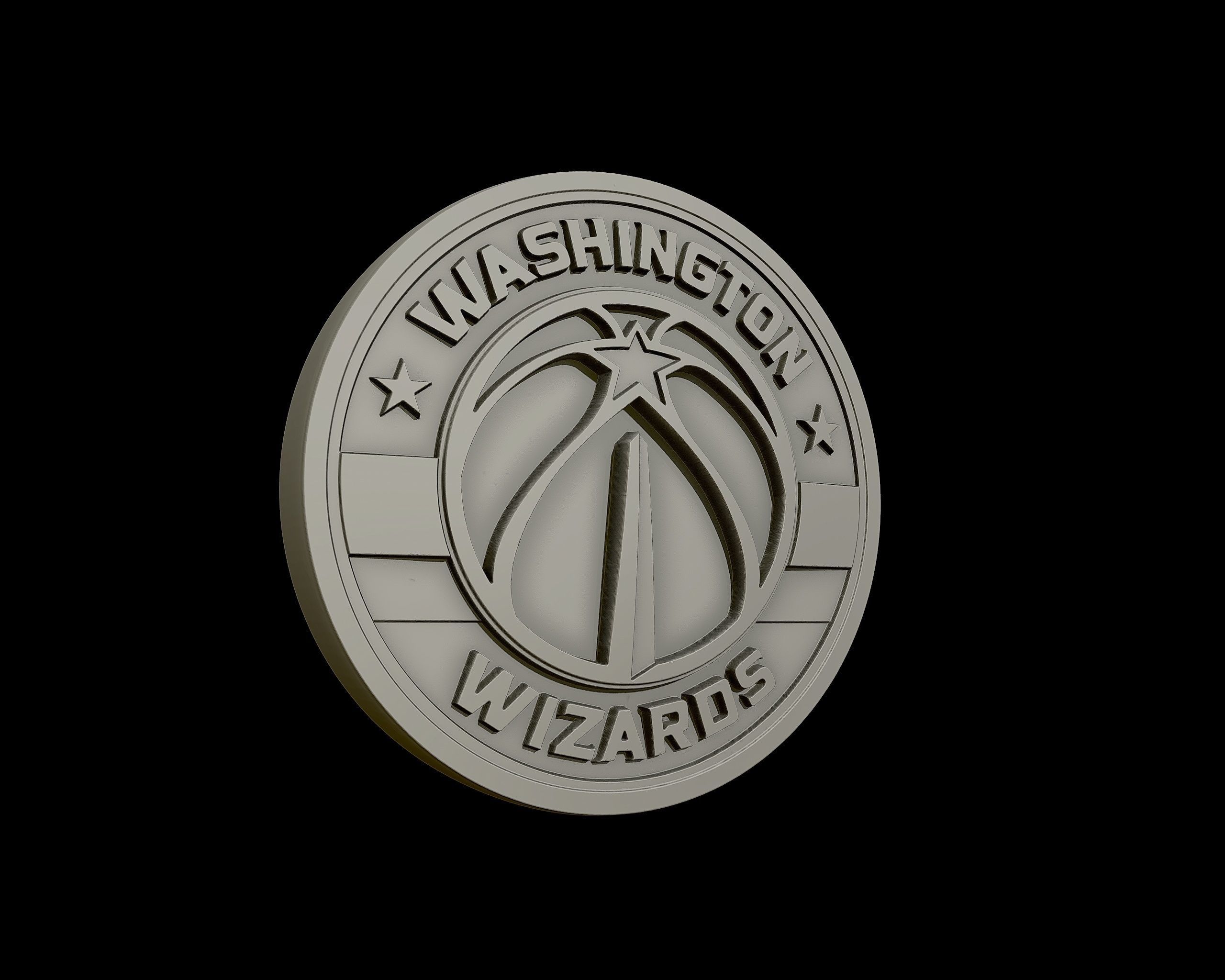 Washington Wizard logo relief 3D model 3D printable | CGTrader