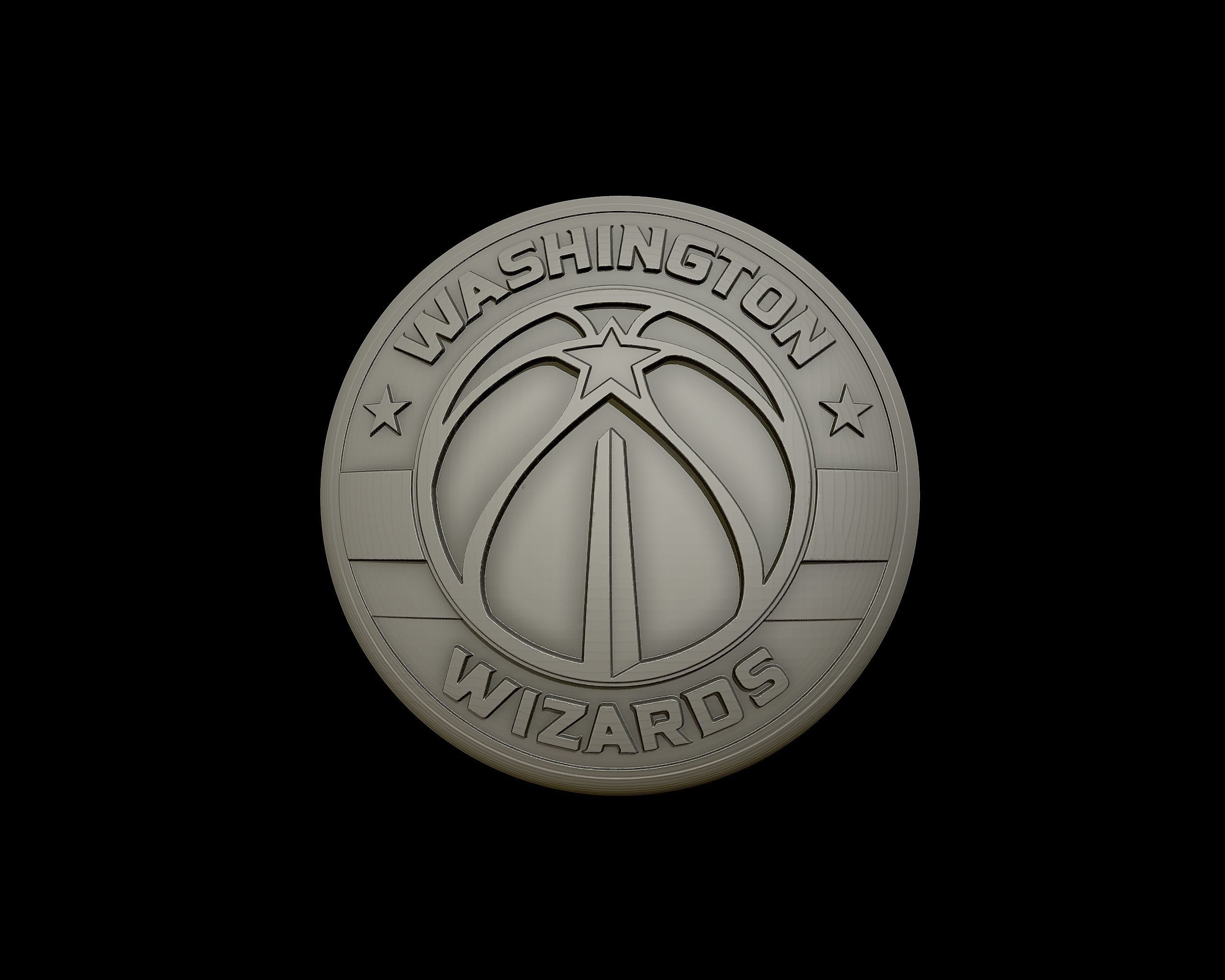 Washington Wizard logo relief 3D model 3D printable | CGTrader