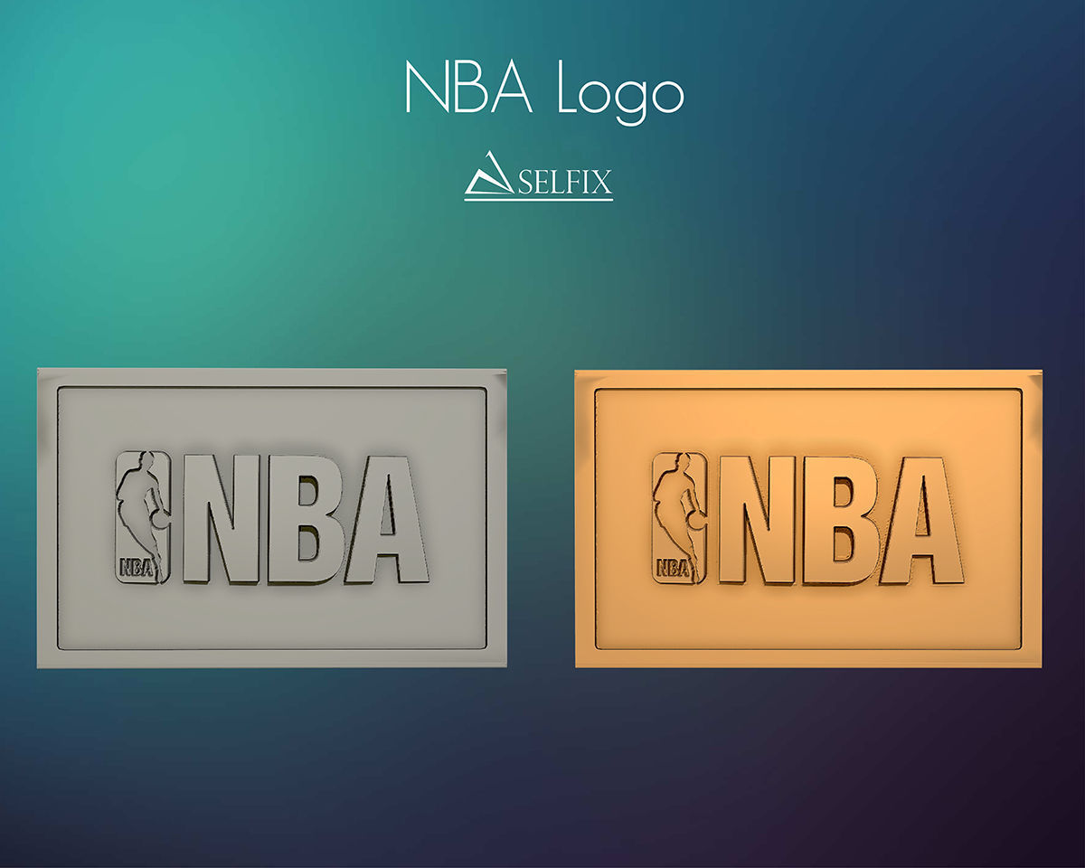 NBA logo relief 3D model 3D printable | CGTrader