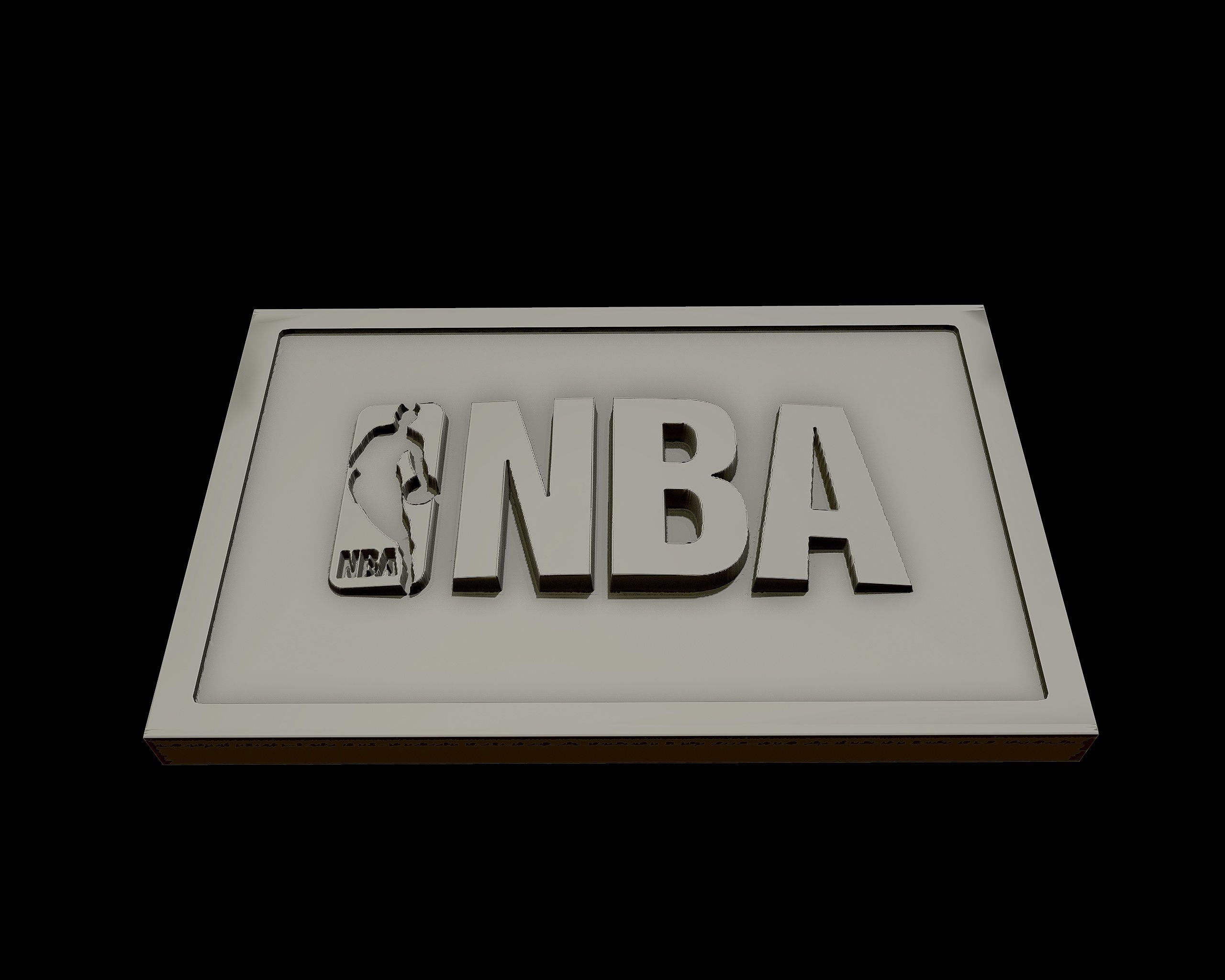 NBA logo relief 3D model 3D printable | CGTrader