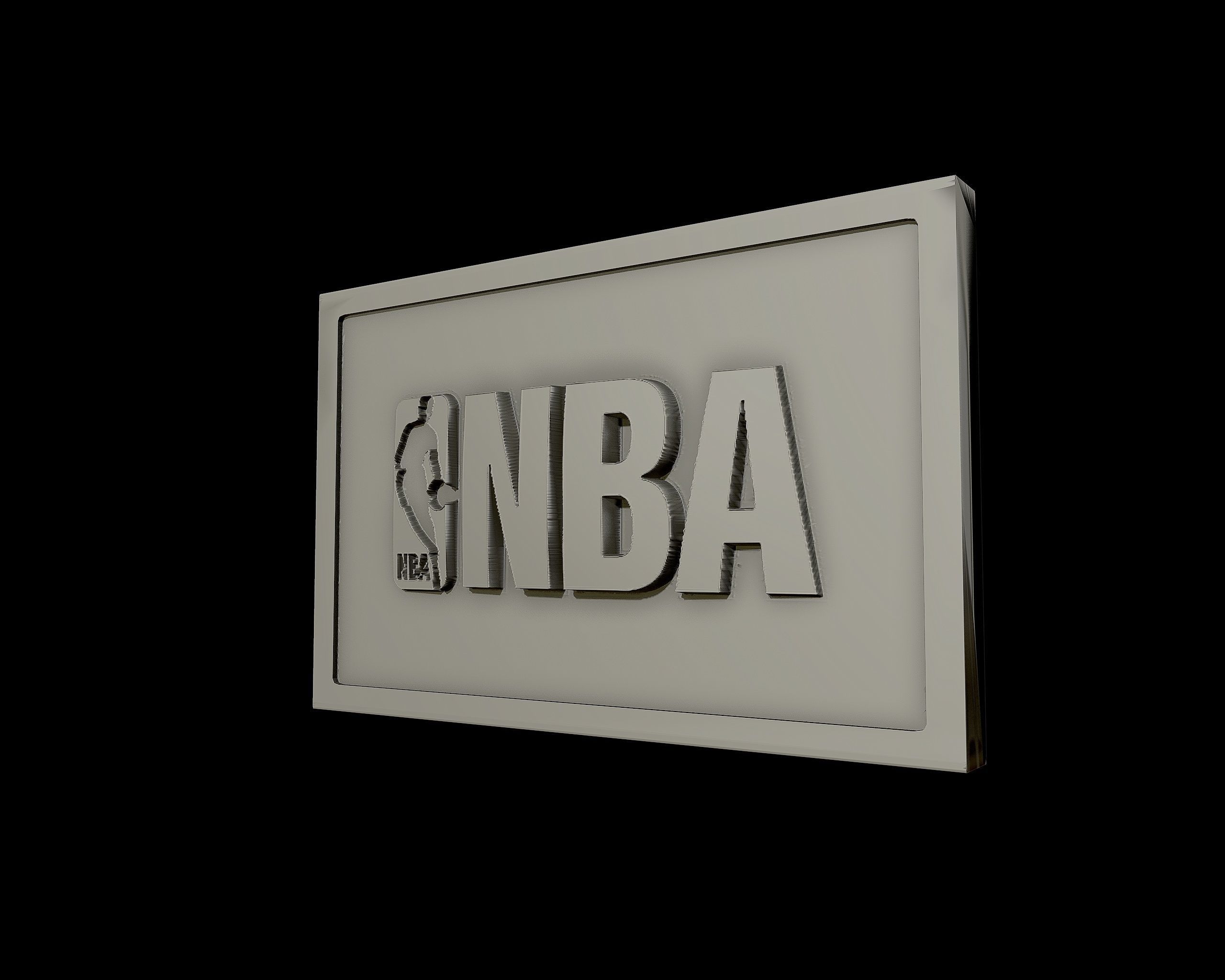 NBA logo relief 3D model 3D printable | CGTrader