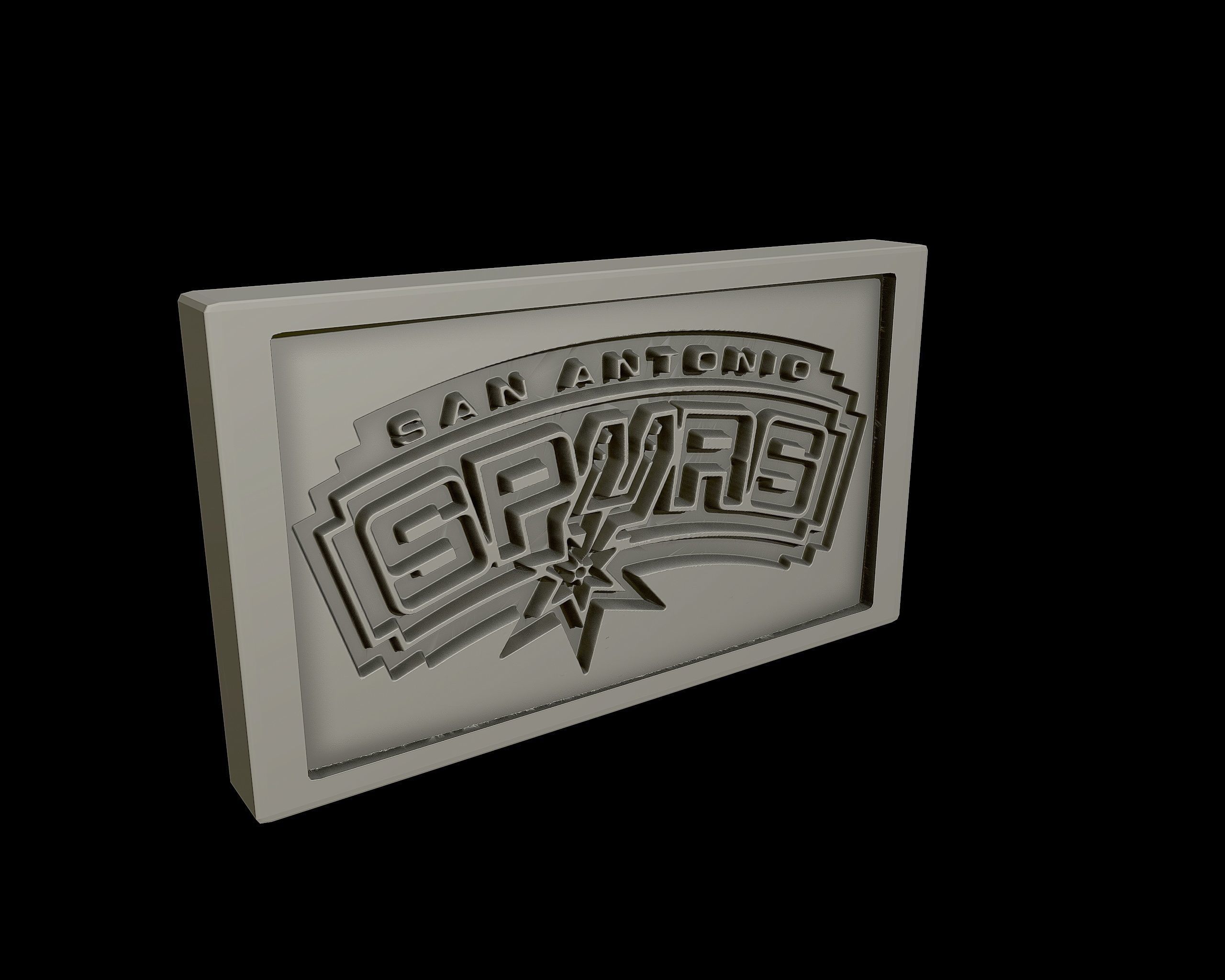 San Antonio Spurs logo relief 3D model 3D printable | CGTrader