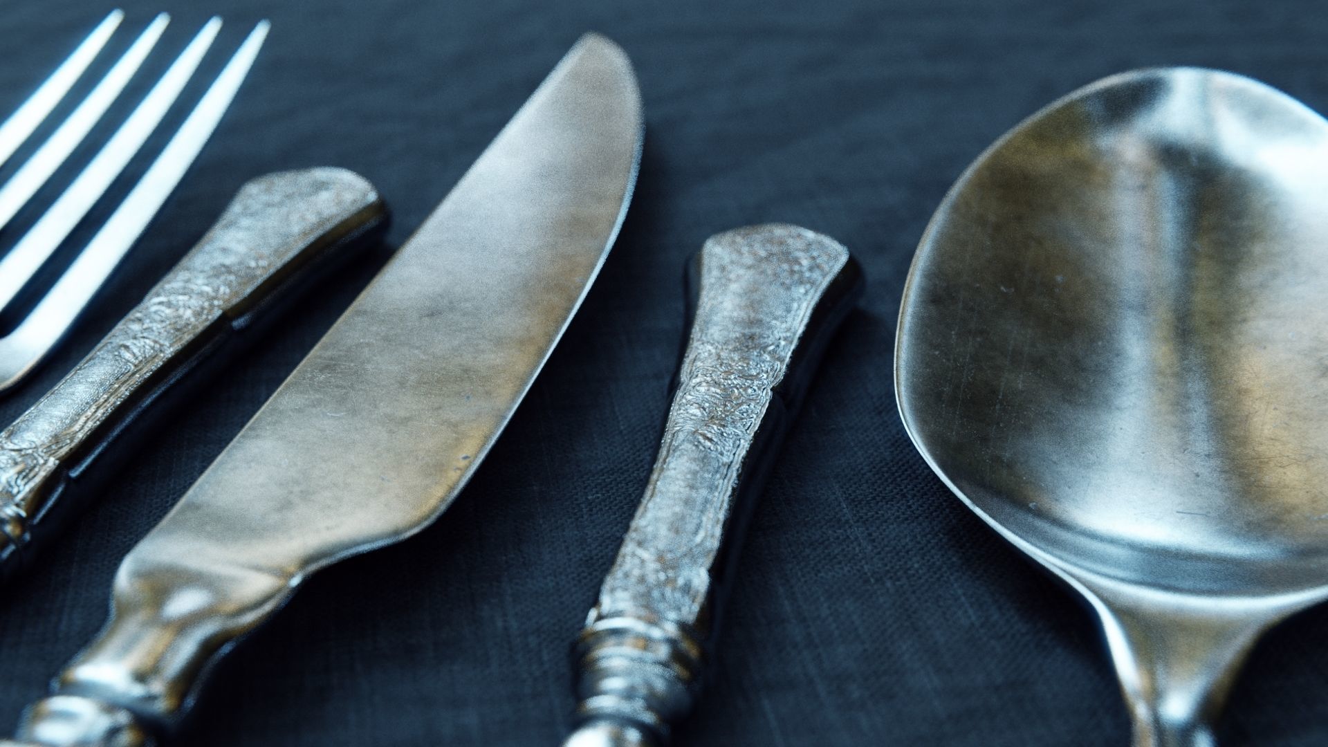 fancy cutlery set 3D model | CGTrader