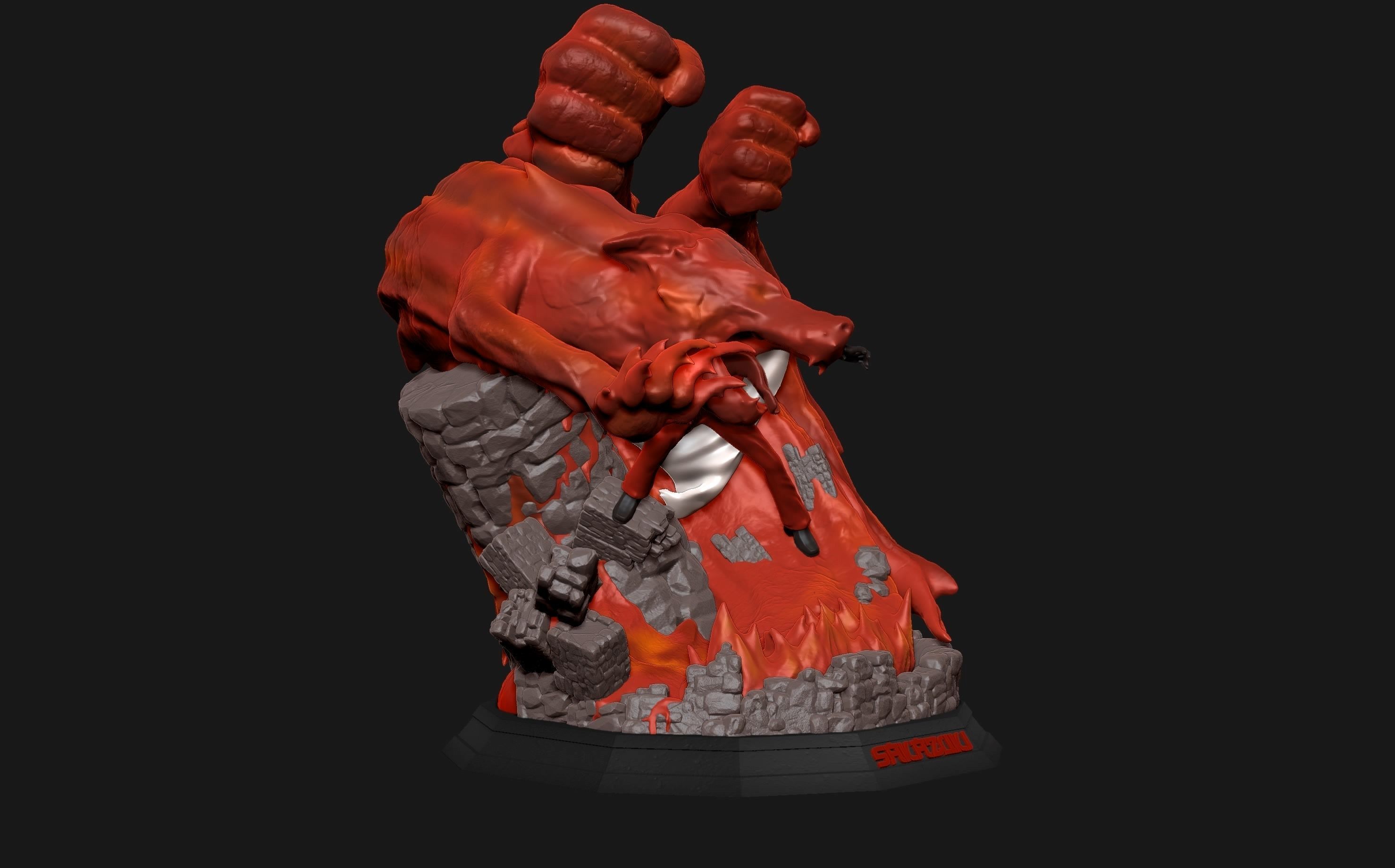 Akainu Sakazuki - One Piece - Marine Admiral 3d print statue 3D model ...