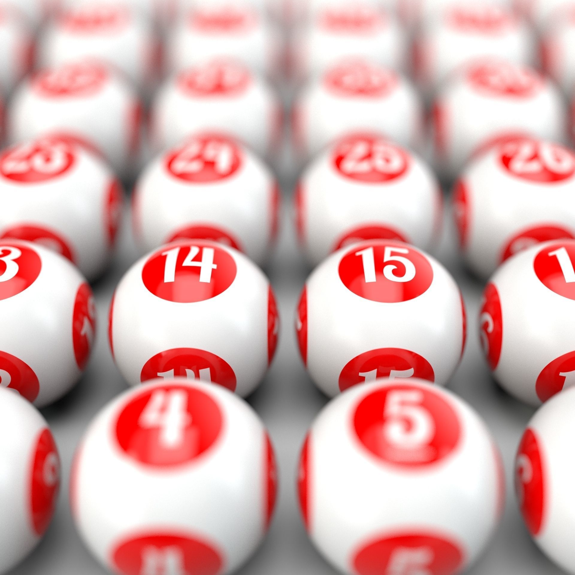 3D model 0-60 Bingo Balls set with PBR Textures VR / AR / low-poly ...