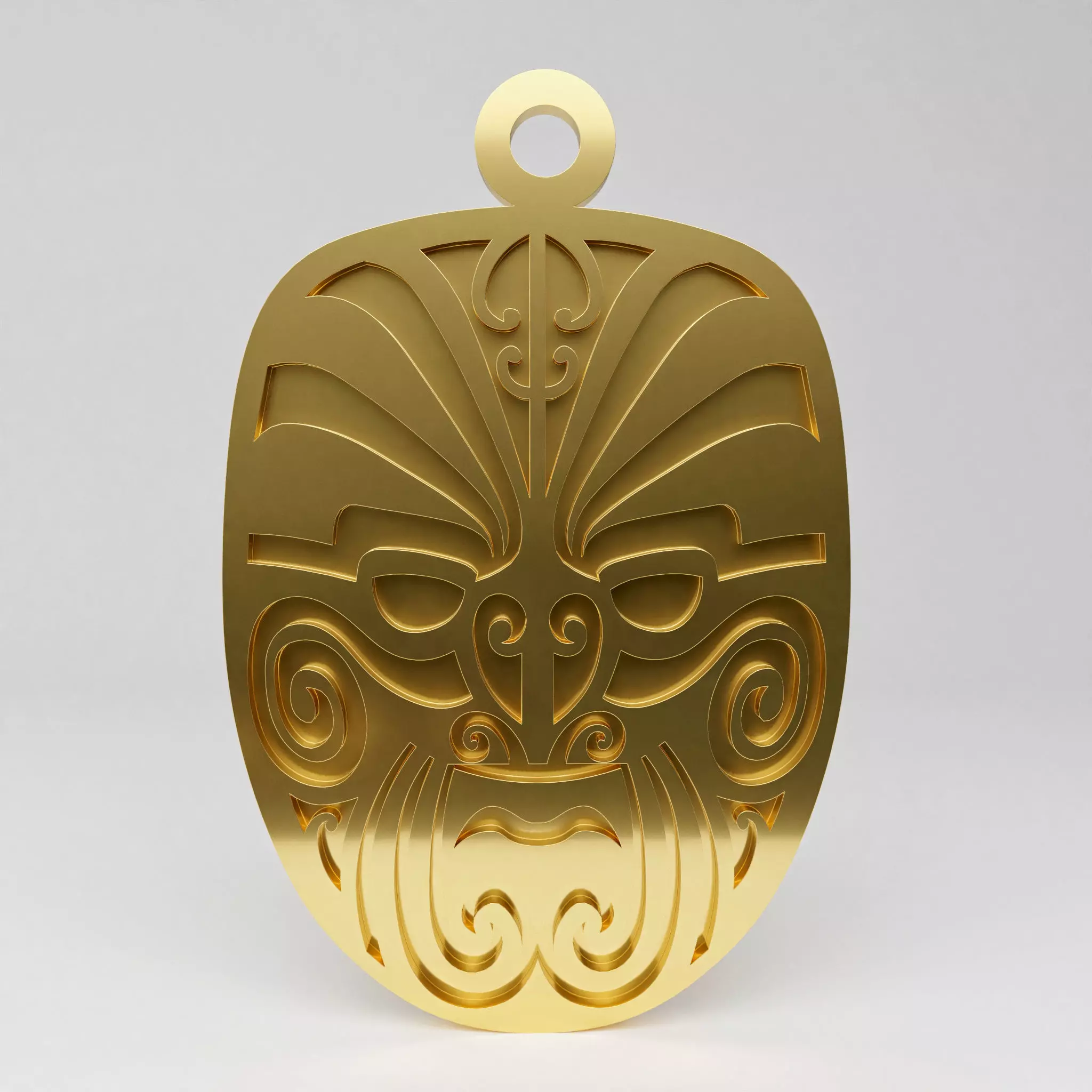 Maori Pendant face 3D model 3D printable | CGTrader