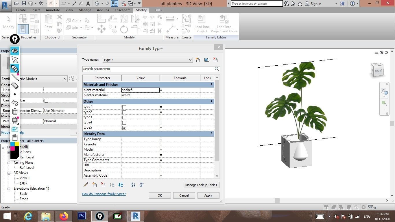 realistic revit plant family 3D model | CGTrader