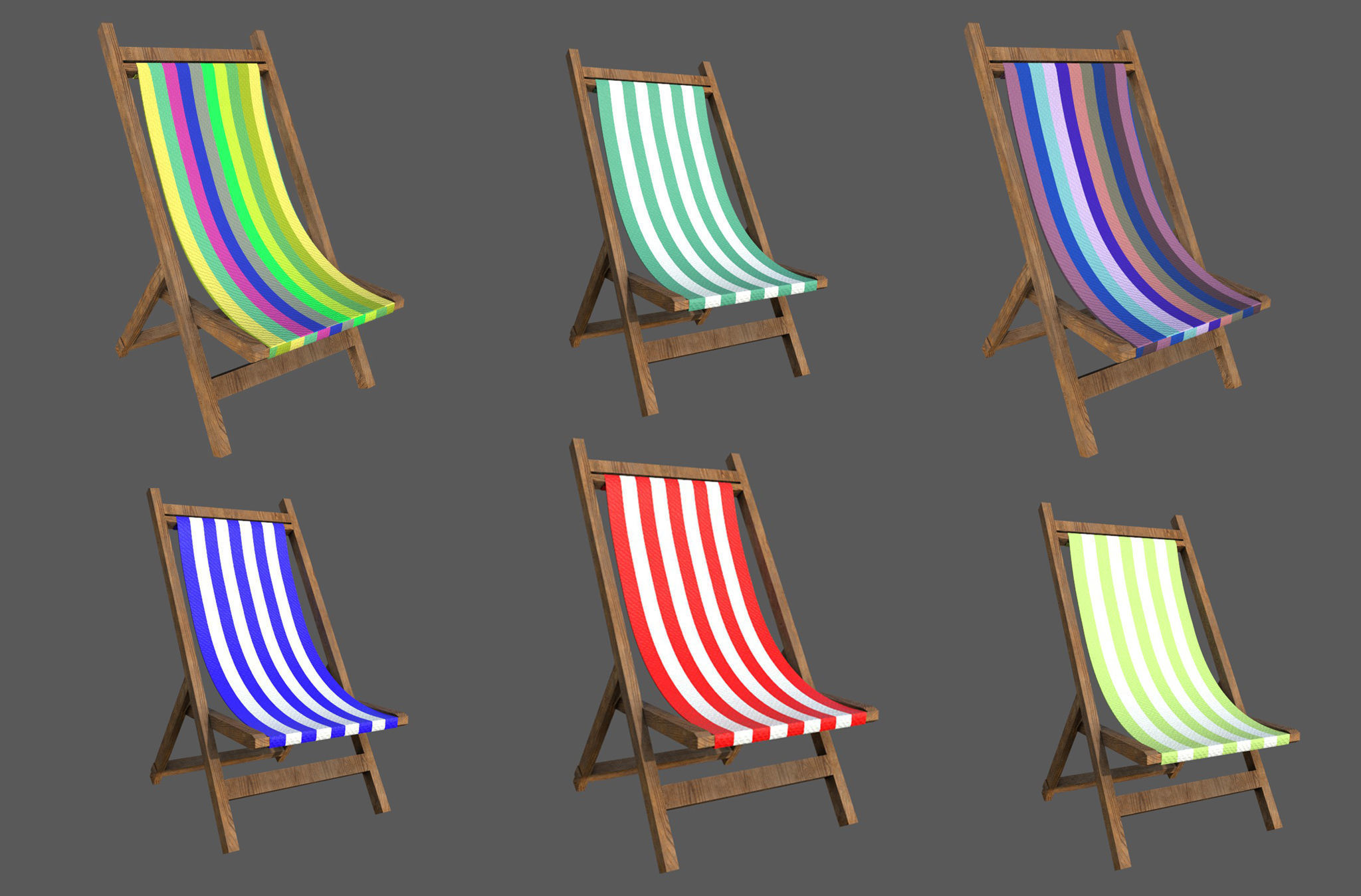 3D asset VR / AR ready Beach Chair | CGTrader