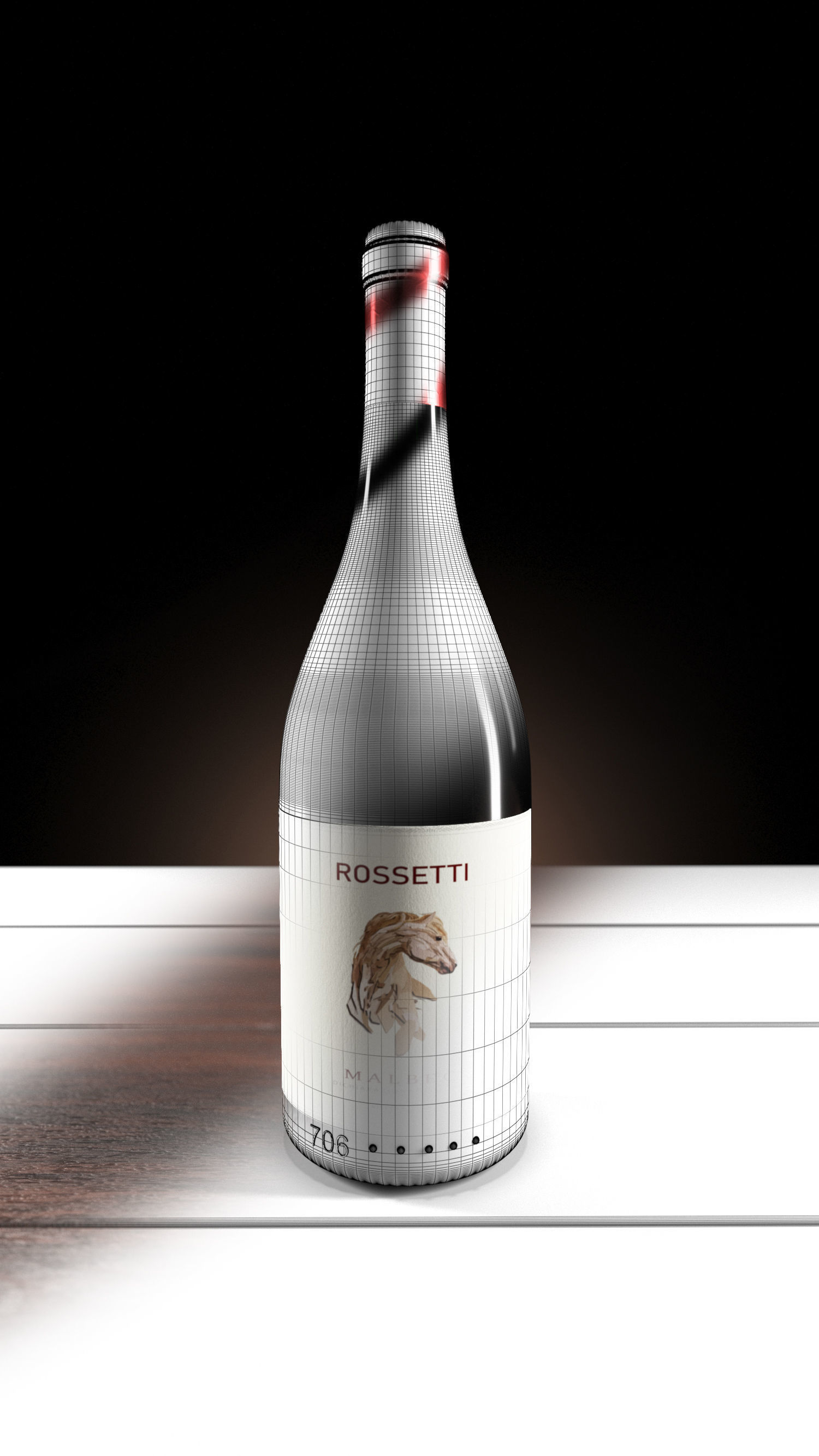 3D model Botella de vino VR / AR / low-poly | CGTrader