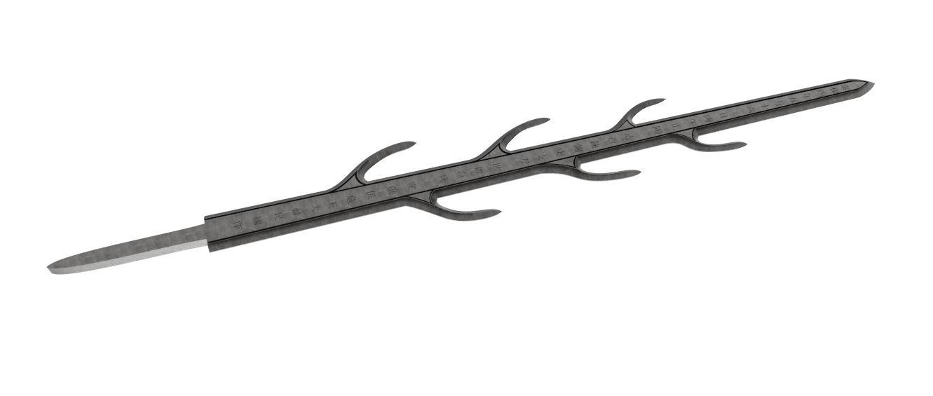 Seven branches sword Ancient oriental Ancient korean sword 3D model 3D ...