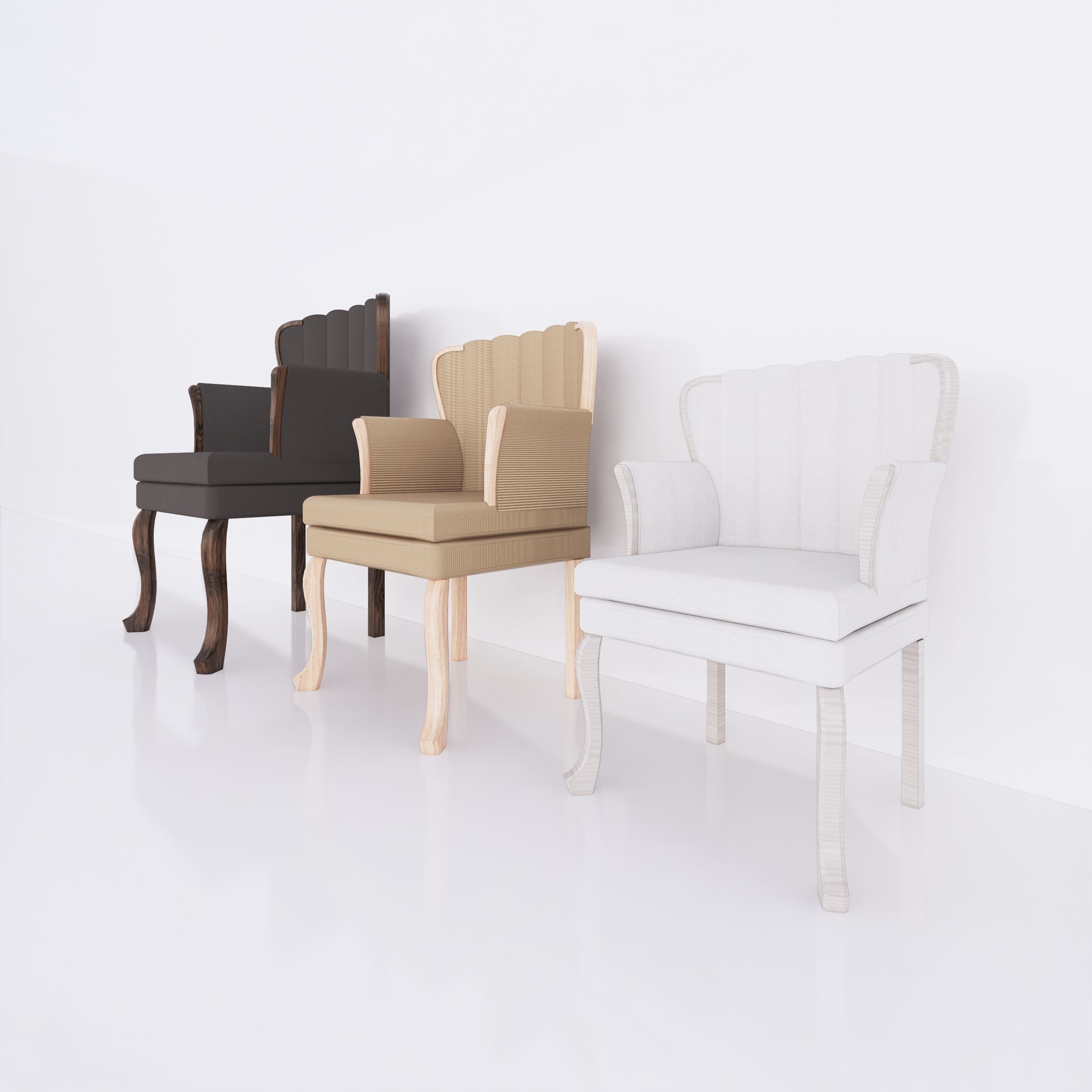 3D model Revit Family - Full scalable armchair 2 VR / AR / low-poly ...