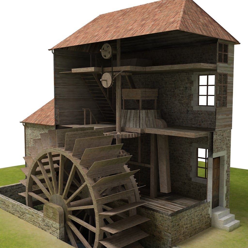Watermill 3D model | CGTrader