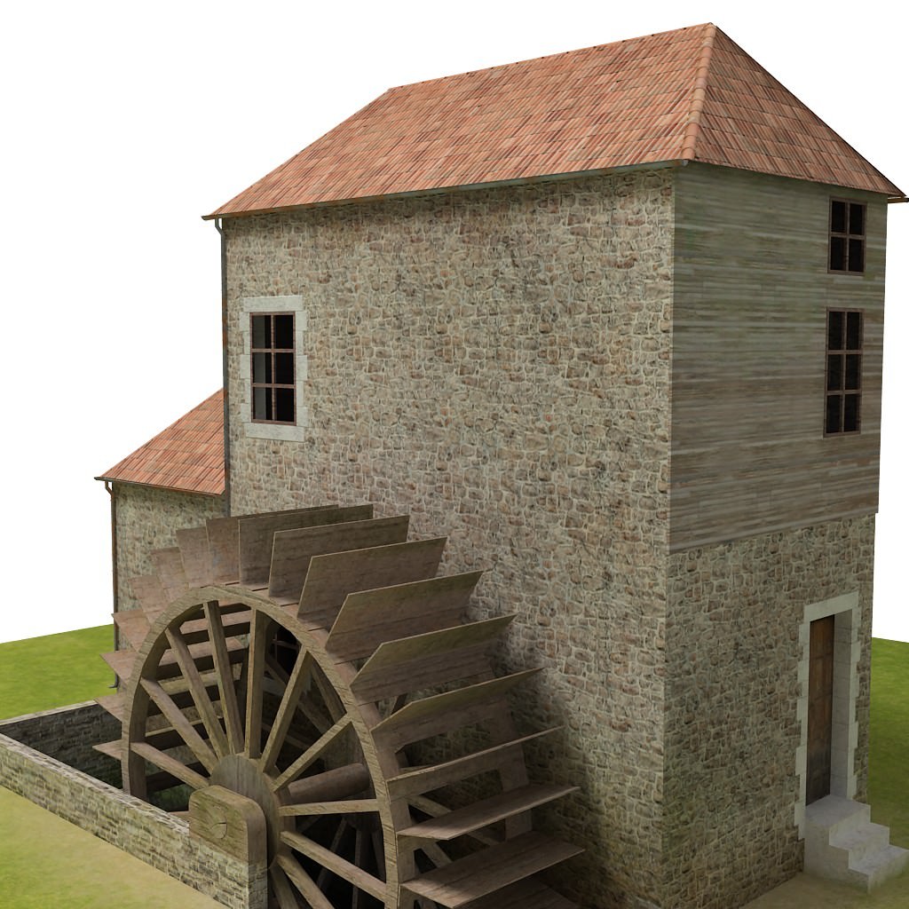 Watermill 3D model | CGTrader