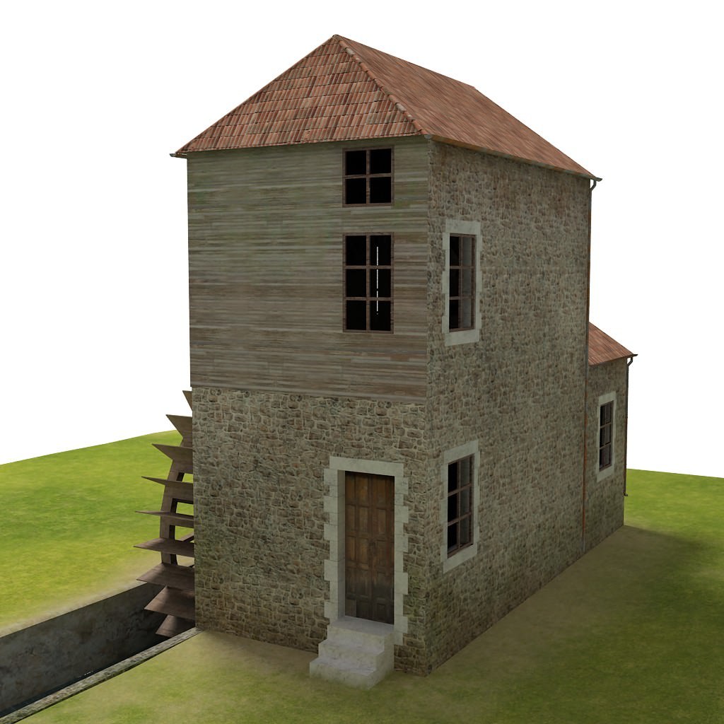 Watermill 3D model | CGTrader