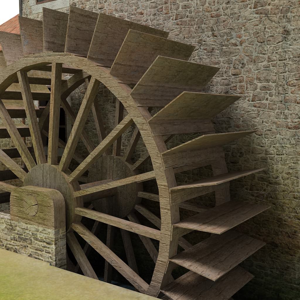Watermill 3D model | CGTrader