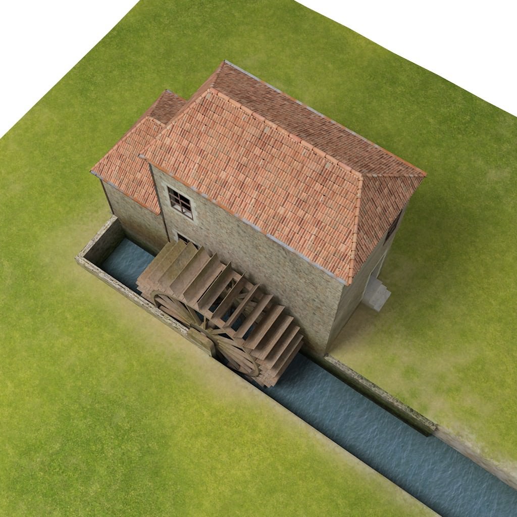 Watermill 3D model | CGTrader